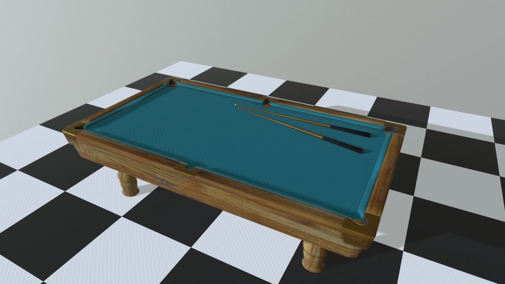 Pool Table - 3D model by LDSkibz [15f4bd3] - Sketchfab