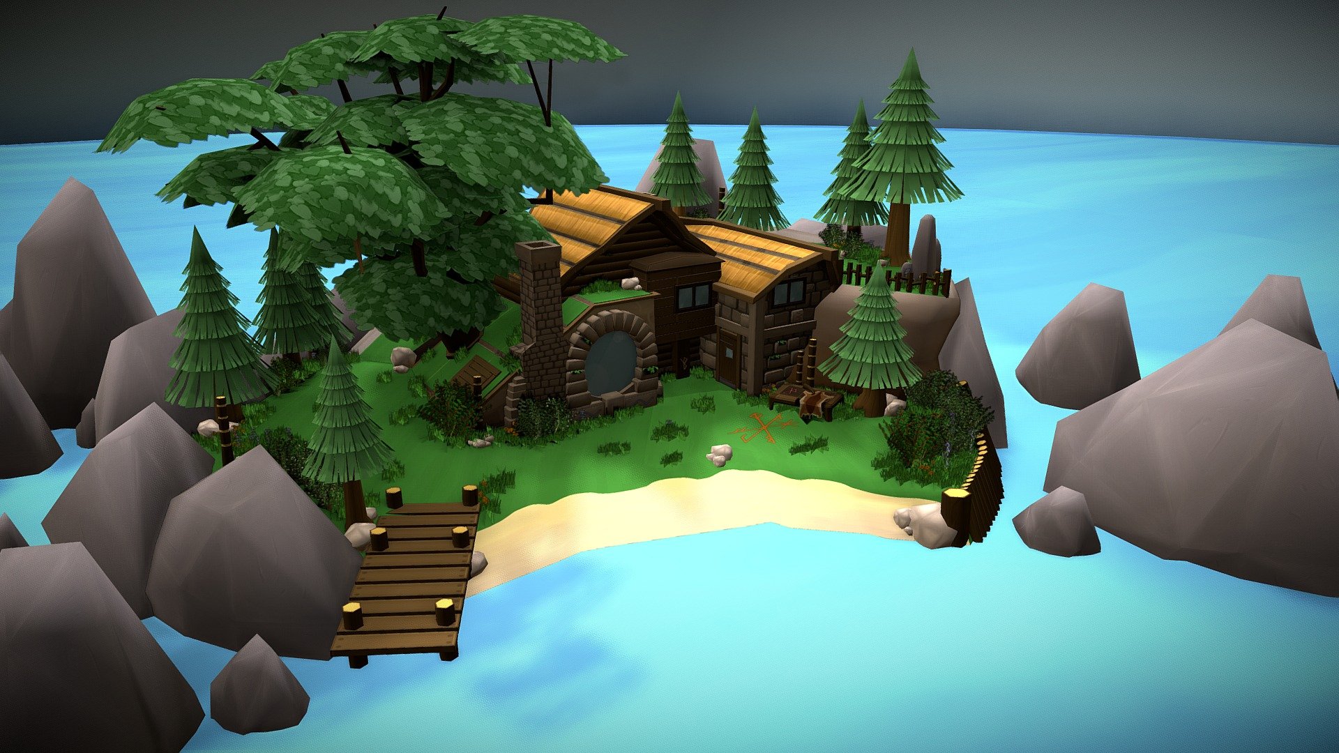 Seafarer's paradise: Nordic Shaman Hut - 3D model by Siebe (@SiebeTW ...
