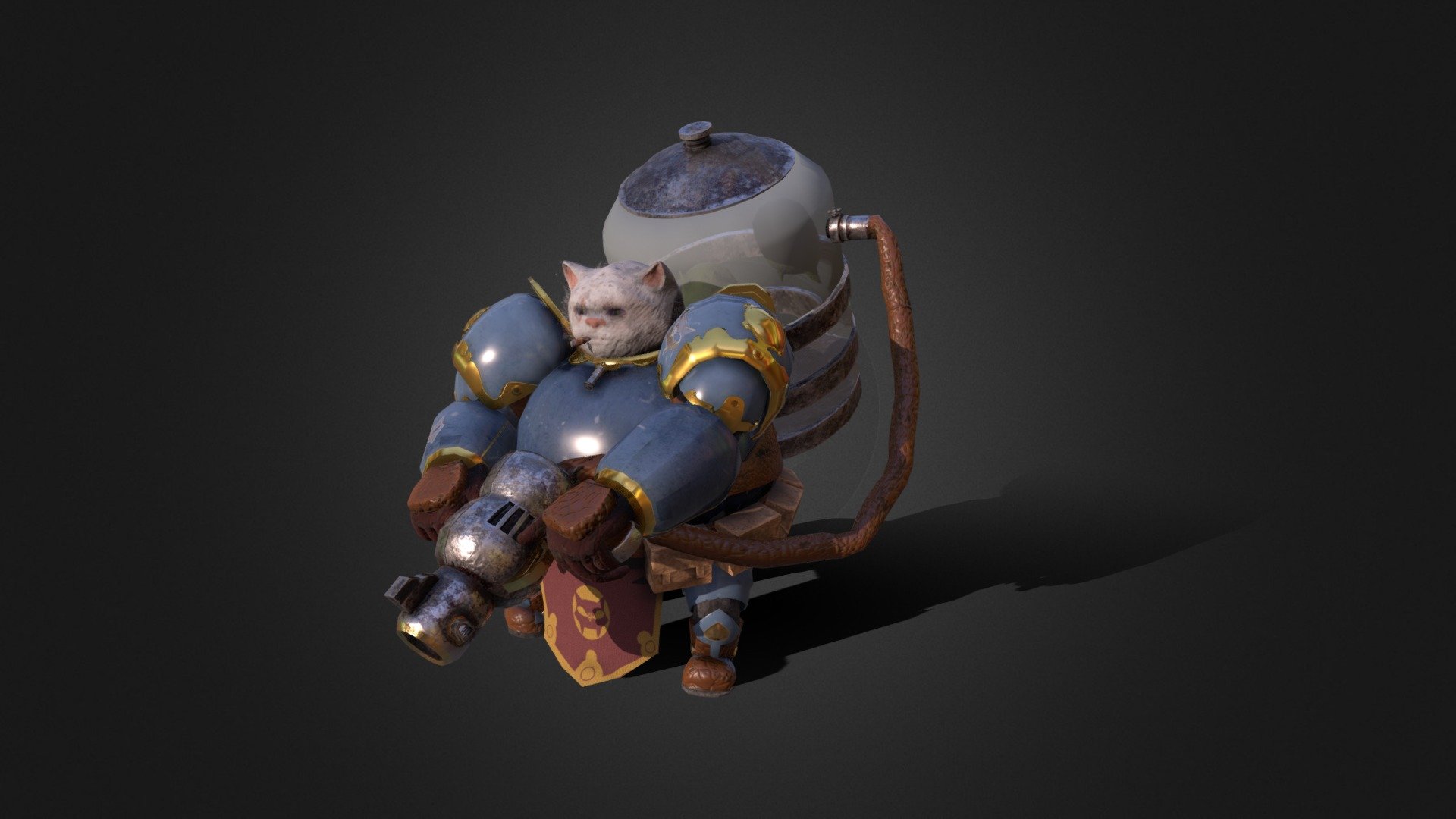Cat Marine 3D Character - 3D model by Ginny Sutton (@suttonj94 ...