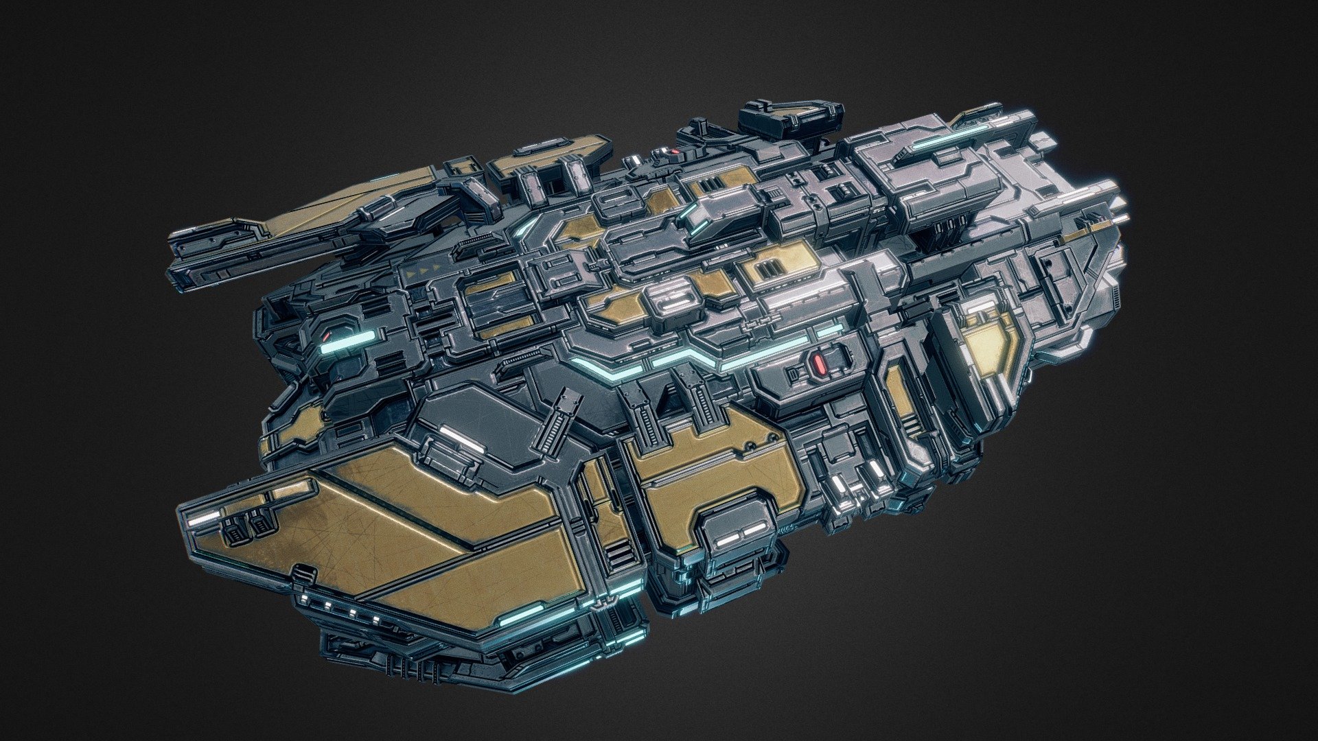 Starfall Tactics — Nomad Eclipse dreadnought - 3D model by Snowforged ...
