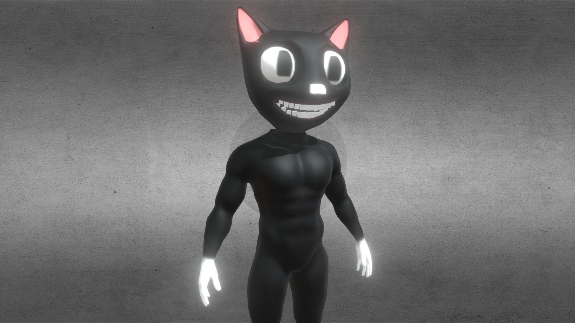 Bodybuilder Cartoon Cat - Download Free 3D model by Edward Johnson 3 ...