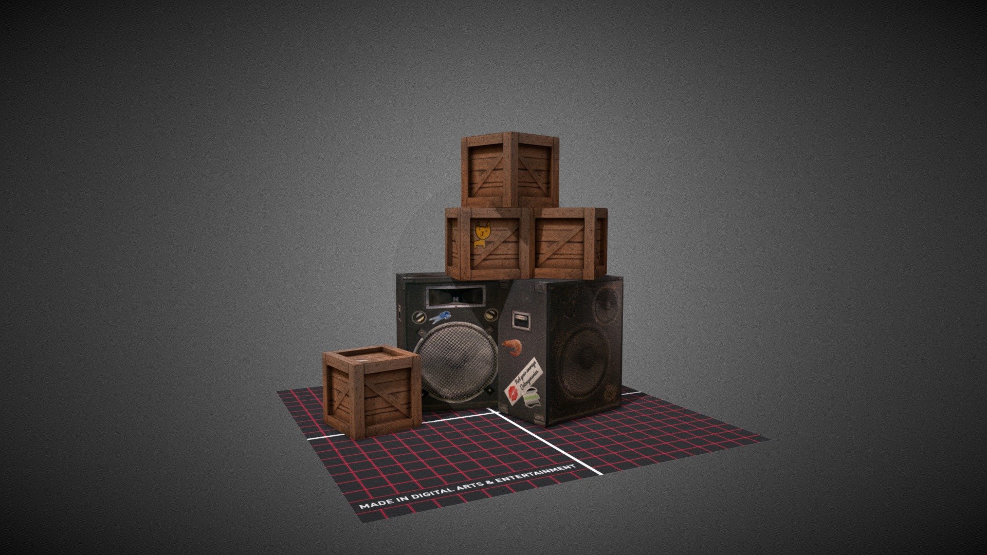 amps_n_crates - 3D model by Nina Krutkyté (@nkrutkyte) [16019f9 ...