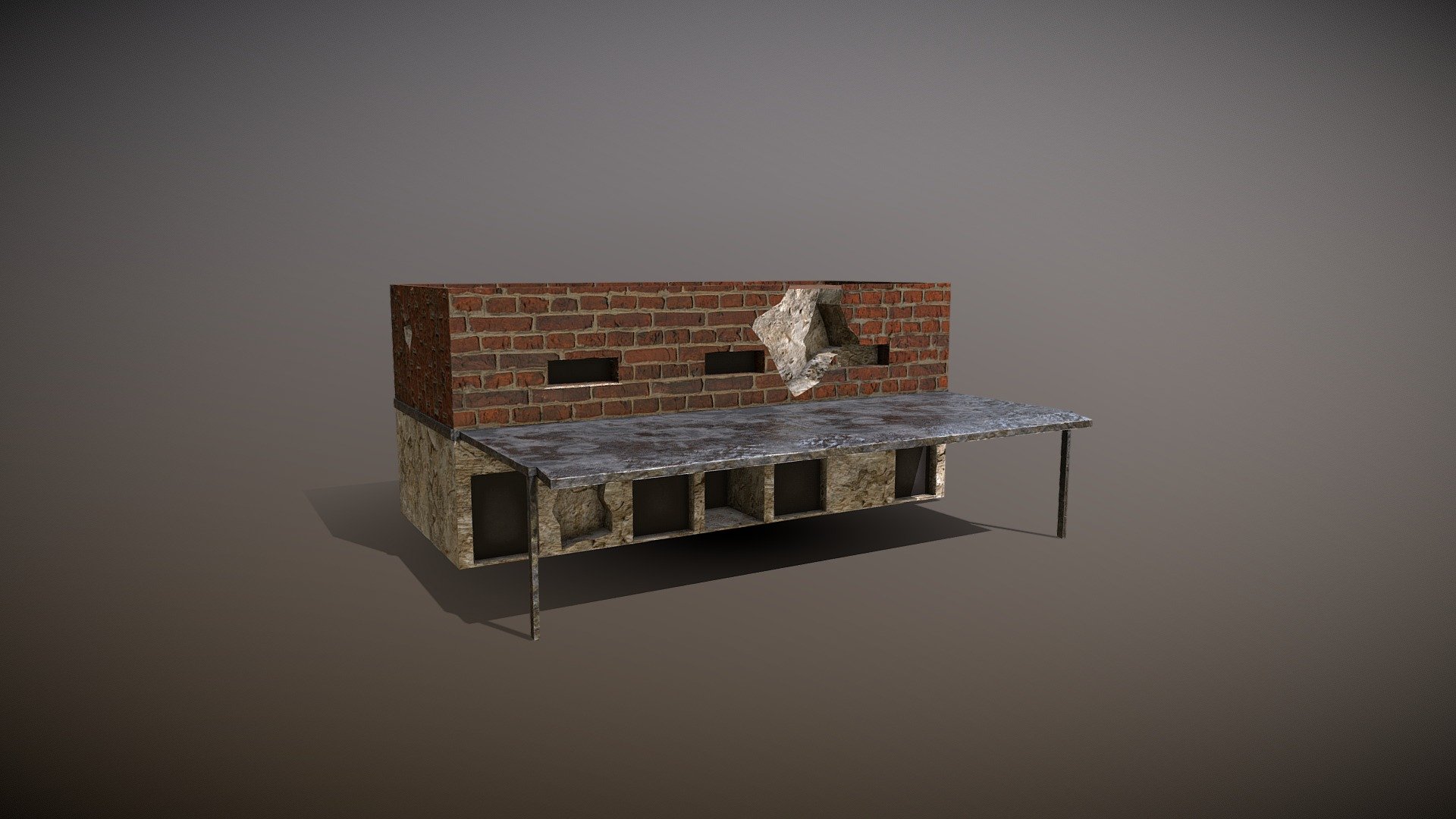 Destroyed Building 5 - Download Free 3D model by LeeMoorhead [1602bae ...