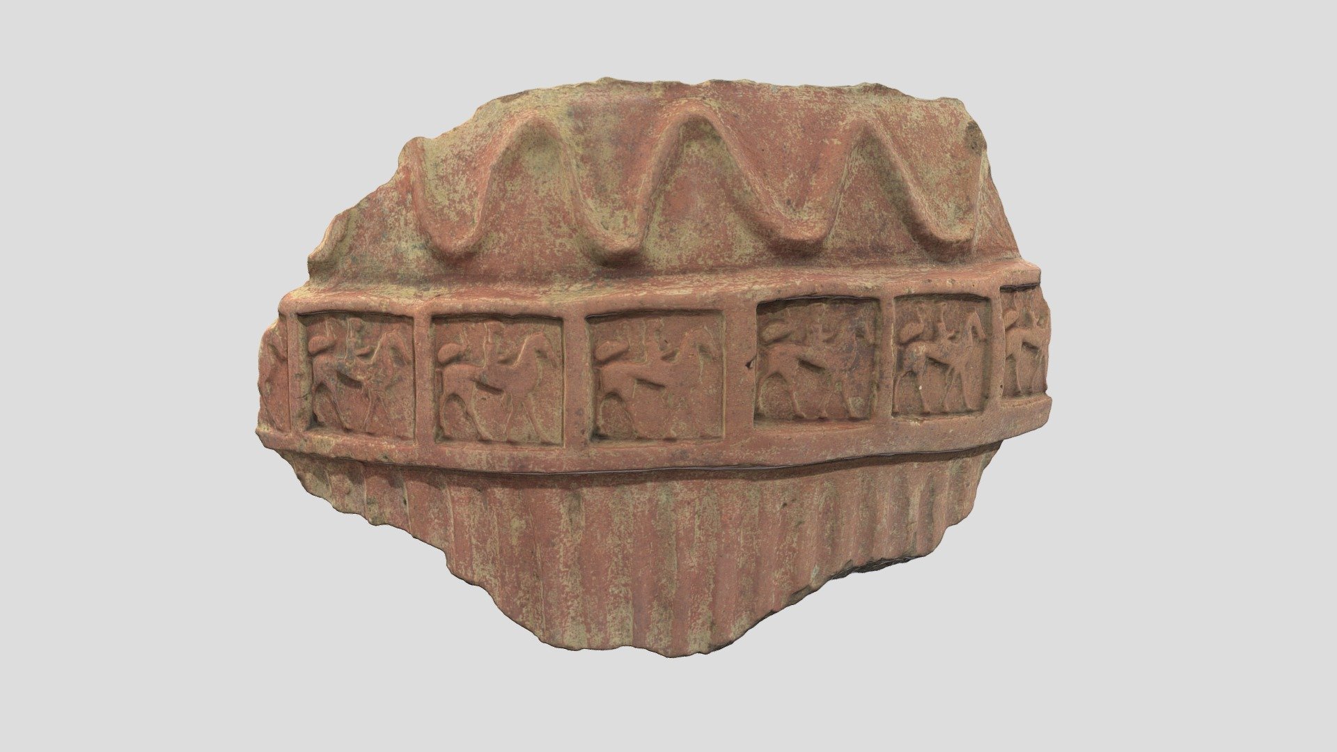 Fragment - Etruscan Caeretan stamped ware dolio - 3D model by Chau Chak ...