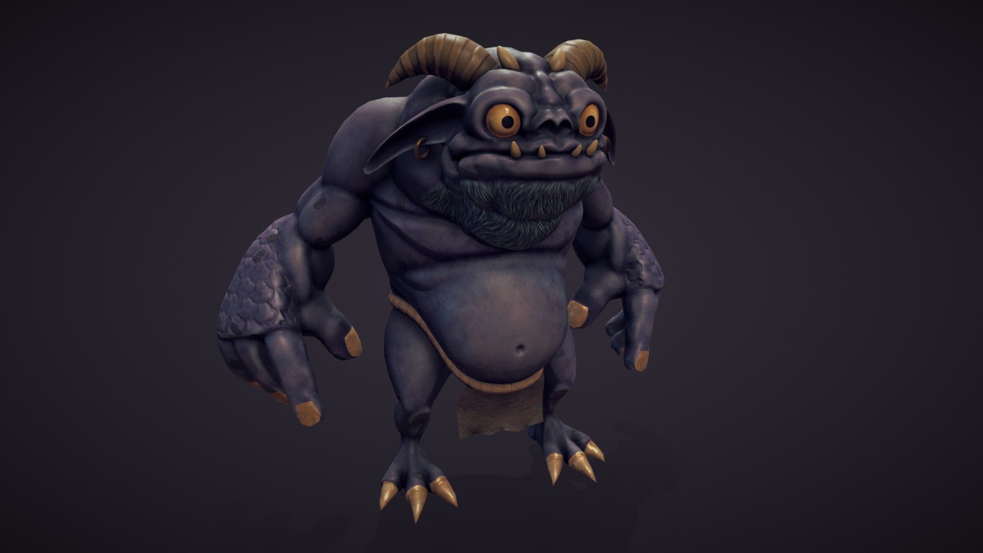 Fantasy Stylized Troll - Game Ready Asset - Download Free 3D model by ...