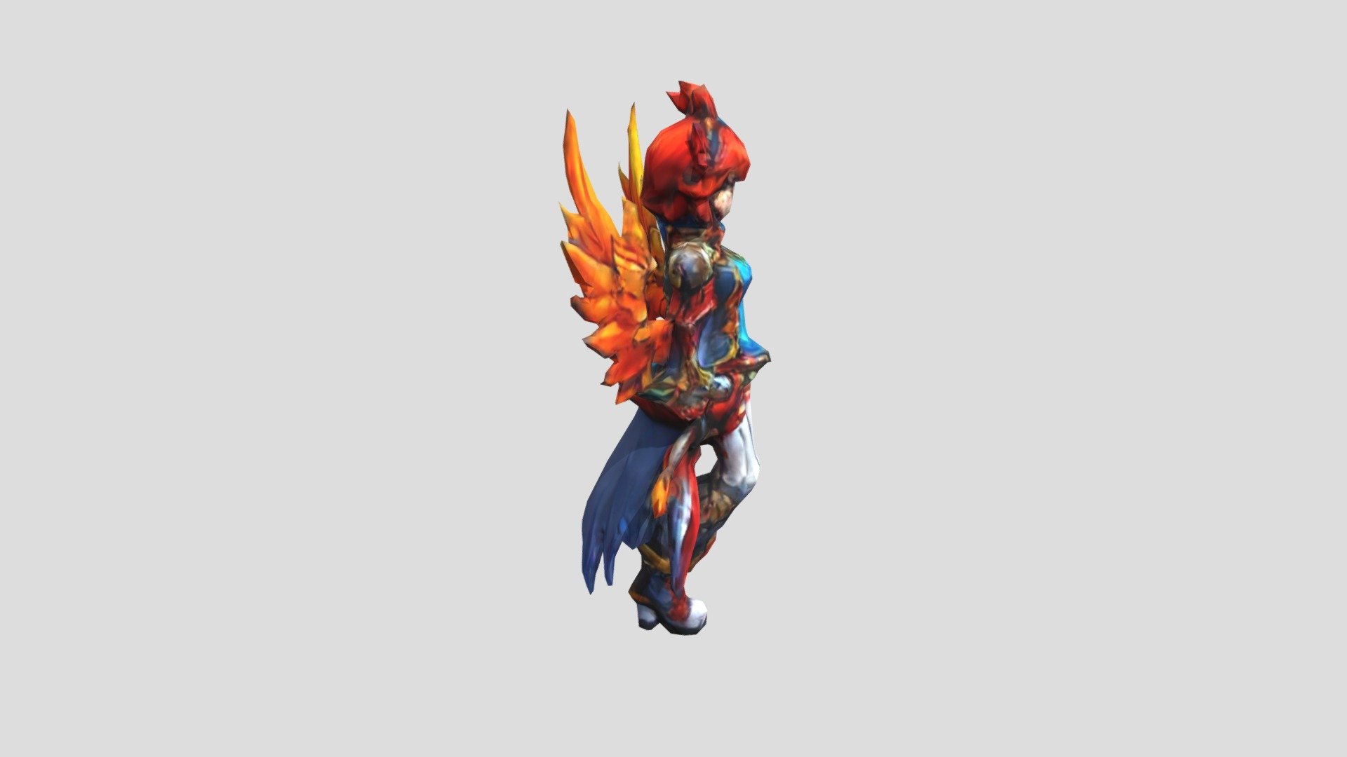 A character setting of a female knight with red - Download Free 3D ...