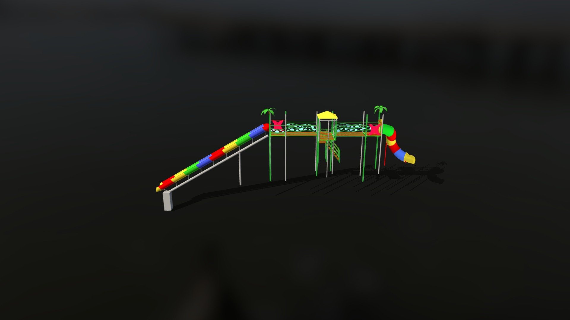 tobogan acuatico palmera - 3D model by MONLAB.3D [160d441] - Sketchfab