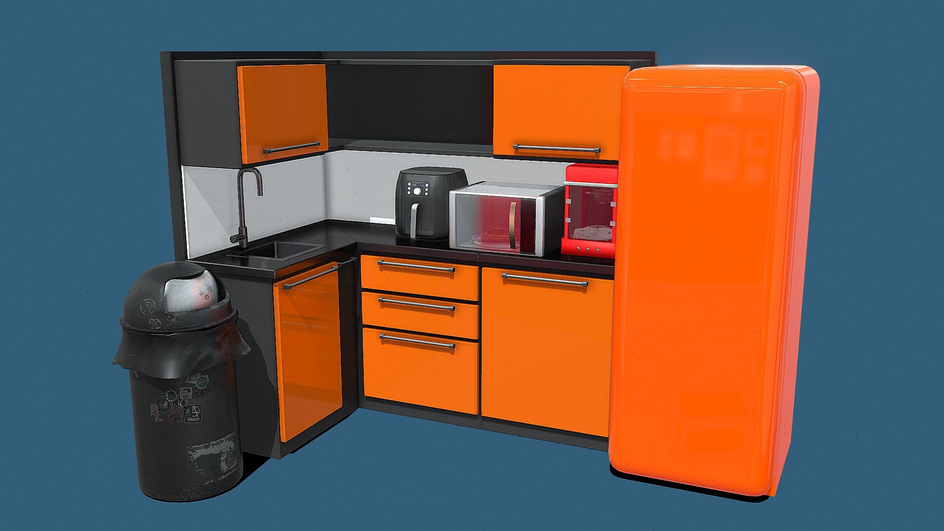 Office Kitchen 3D Model - 3D model by ƚᴎɘbiɿT (@xtrident) [160e548 ...