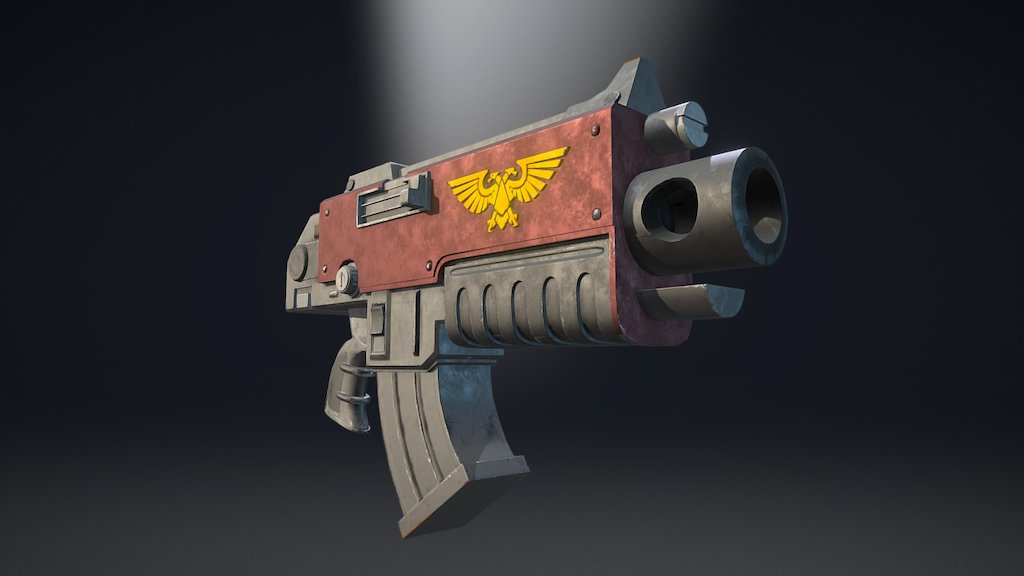 WIP warhammer 40k Bolter - 3D model by Lukesh [160f673] - Sketchfab