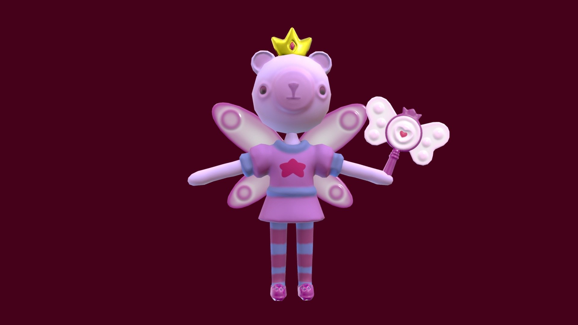 Bear fairy princess - 3D model by Yzzo163 [1615f1c] - Sketchfab