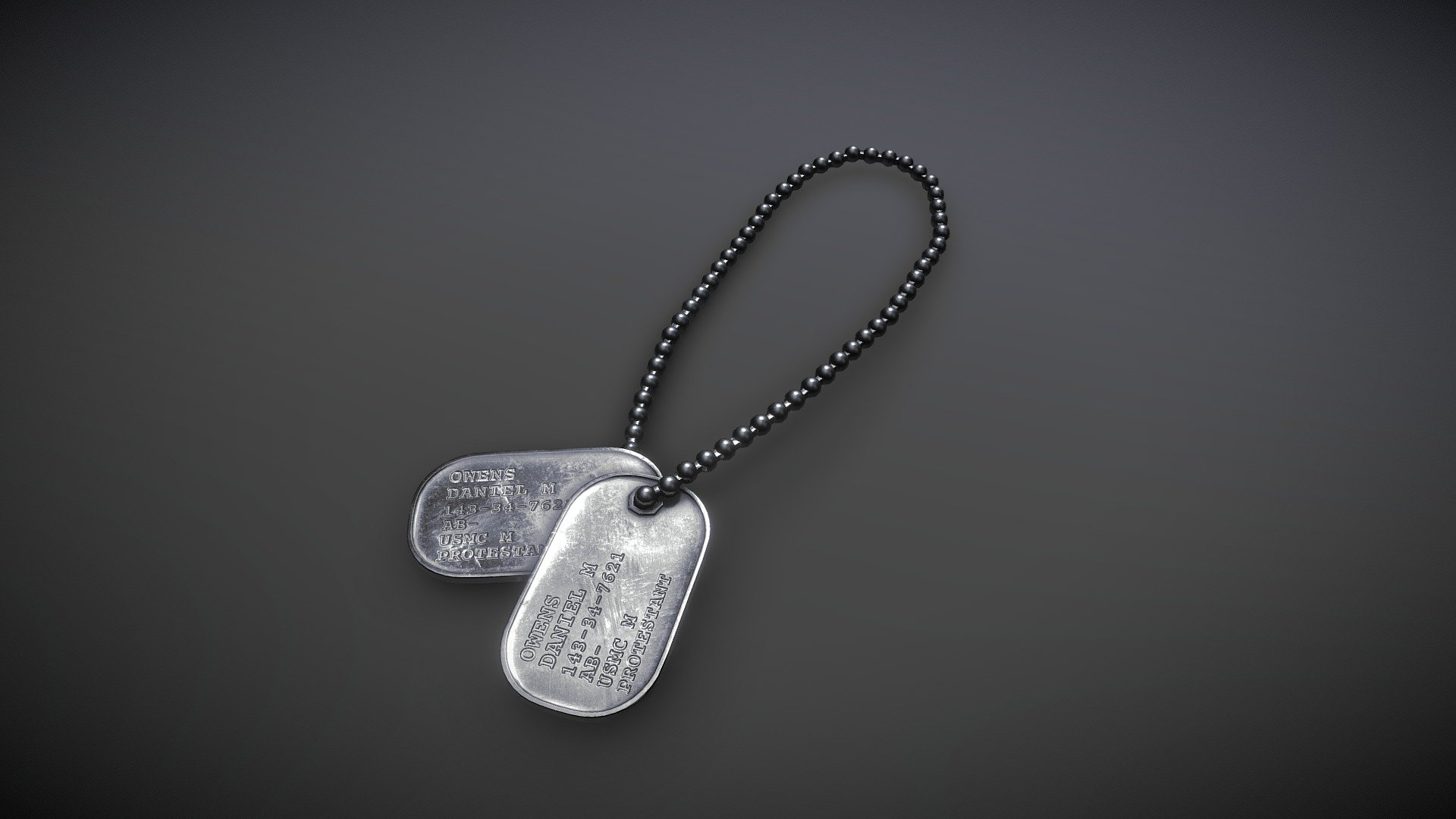 Dogtags - US Vietnam War - Download Free 3D model by Kingy [161efcf ...