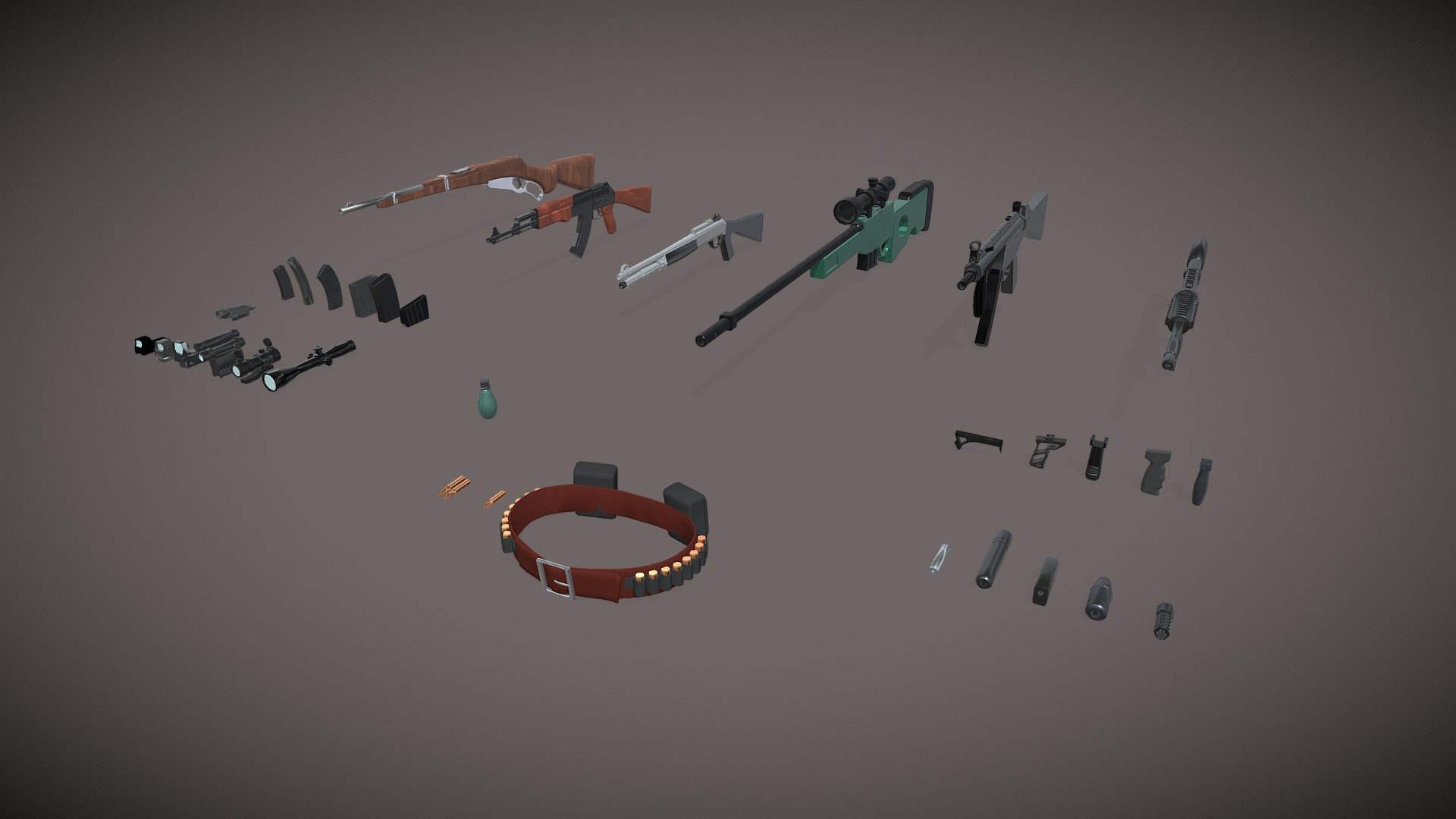 Gun Weapon Assets - 3D model by Vasundhara Infotech LLP ...