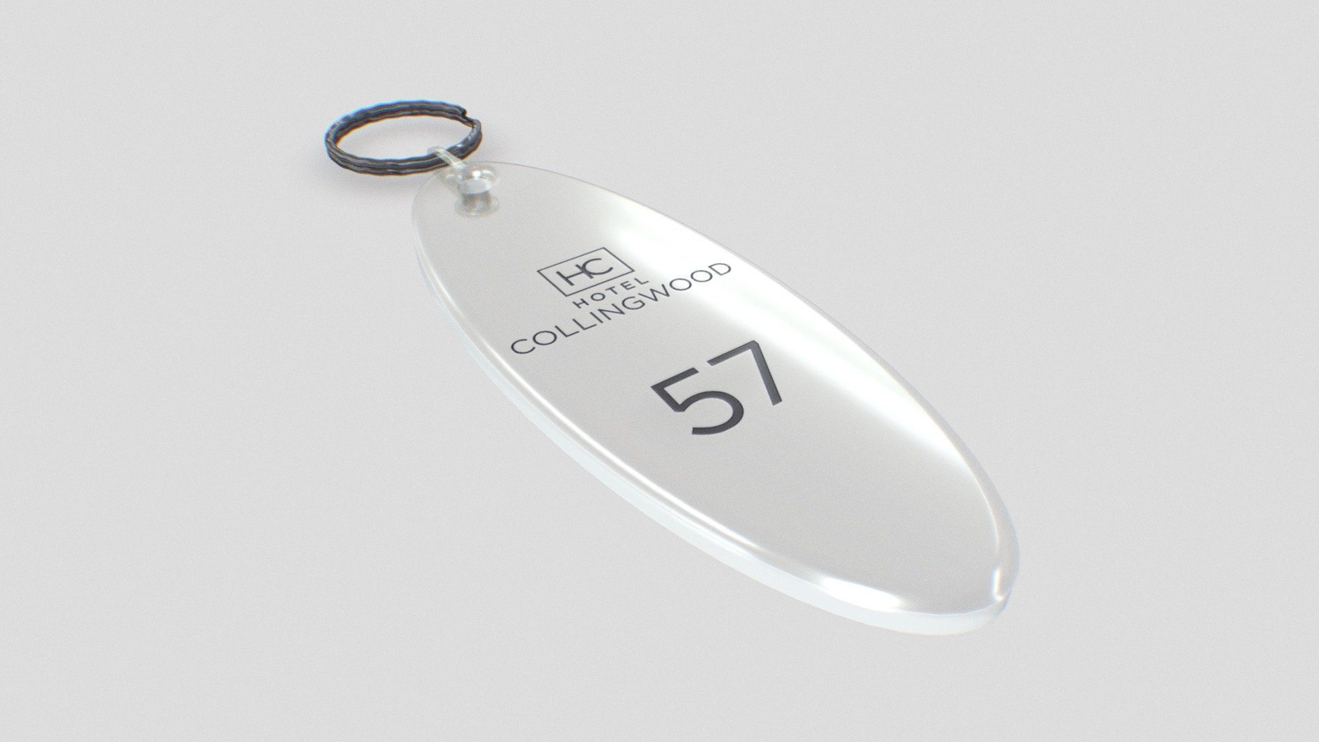 Clear acrylic Keytag with dome finish - 3D model by Bentleg [1622c96 ...