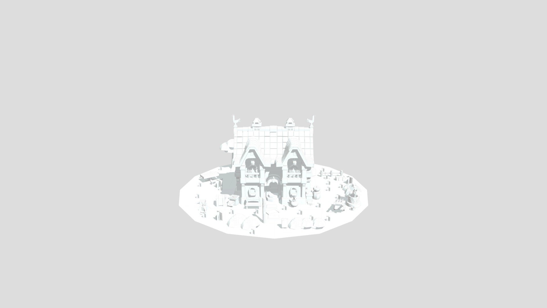 Stylized House (3D recreation) - 3D model by elmanolo3D [1624f6d ...