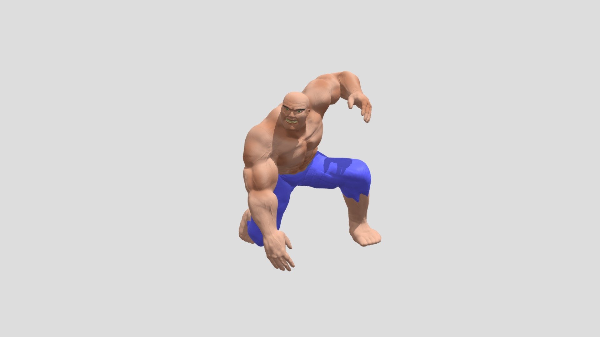 Bulky bald guy - 3D model by powerpunch (@anthonygavin) [1628353 ...