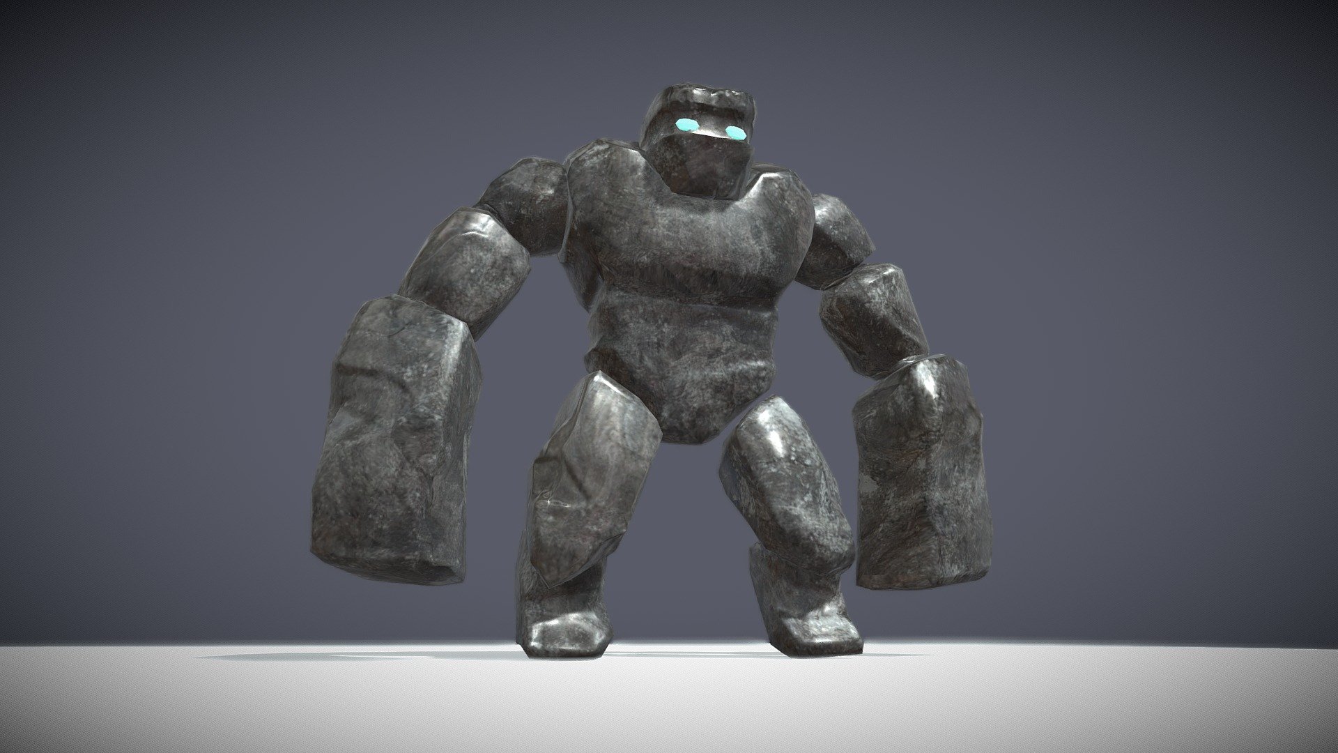 Stone Golem Low-poly 3D model - 3D model by Tkarem [162be6a] - Sketchfab