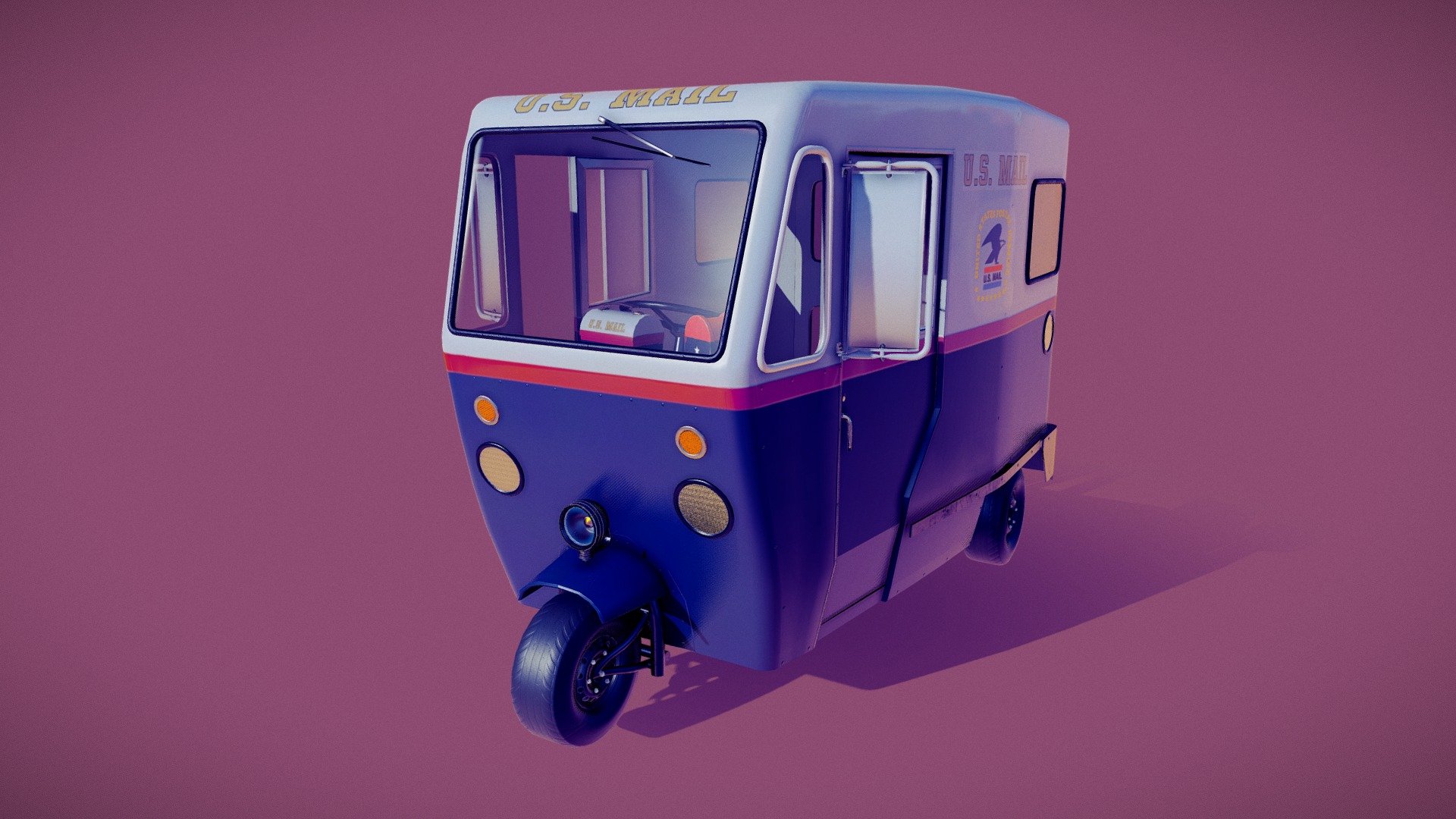 Cushman Mailster / truckster 1960's - Buy Royalty Free 3D model by ...