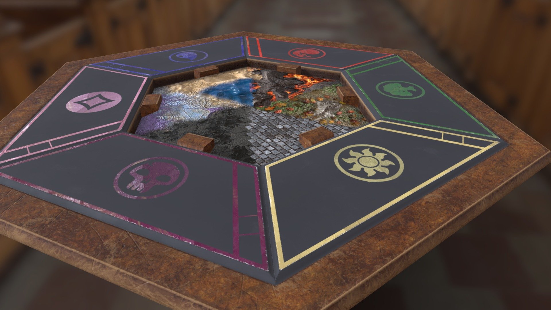 Tabletop Simulator MTG Commander Table Download Free 3D Model By