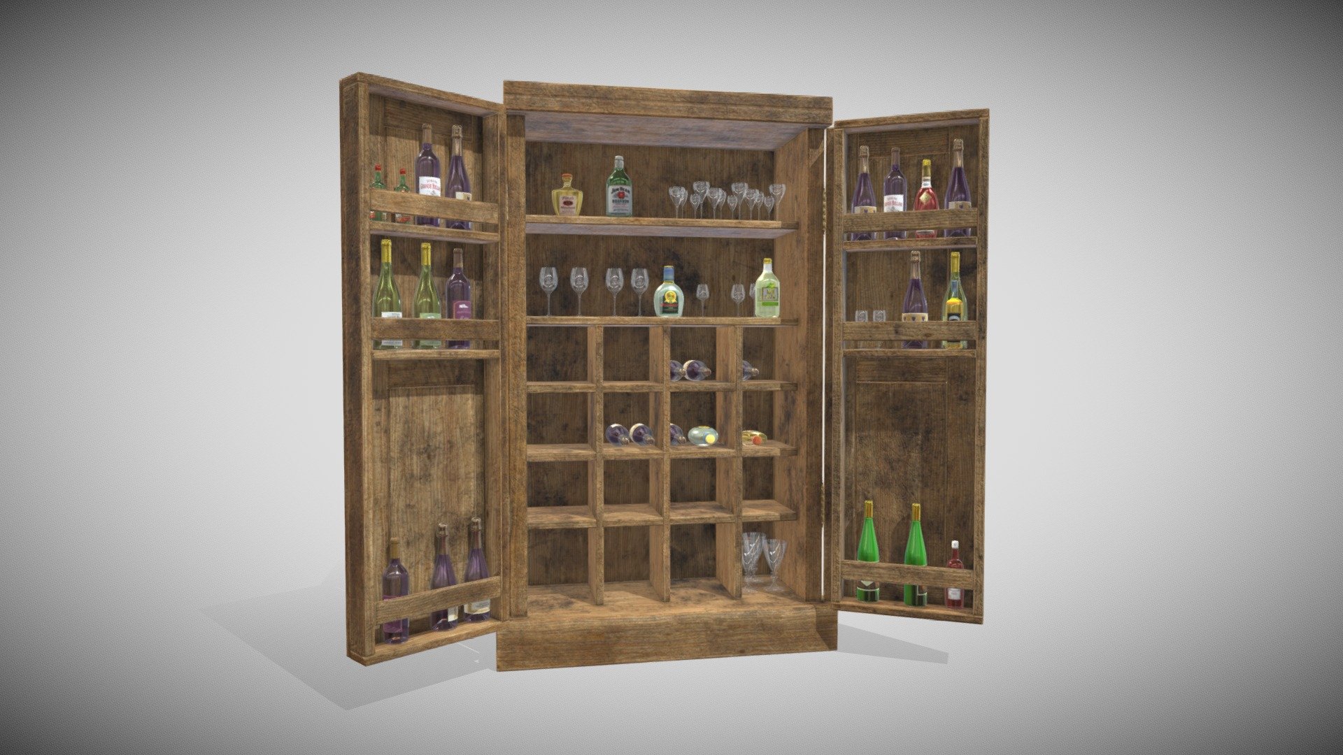 Home Bar - Liquorselfy_All - Buy Royalty Free 3D model by Francesco ...