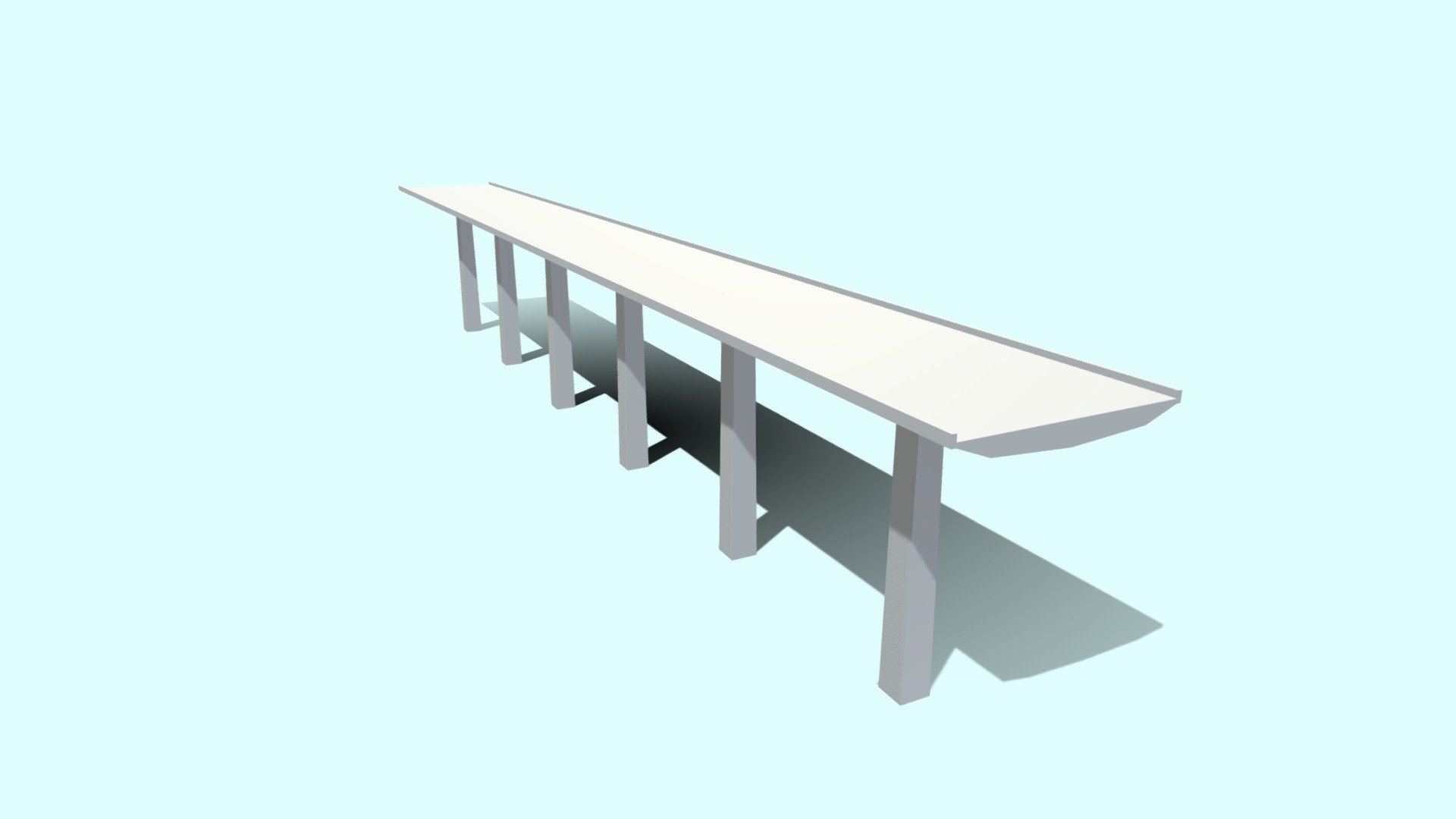 Straight highway segment Low poly - Download Free 3D model by anfang ...