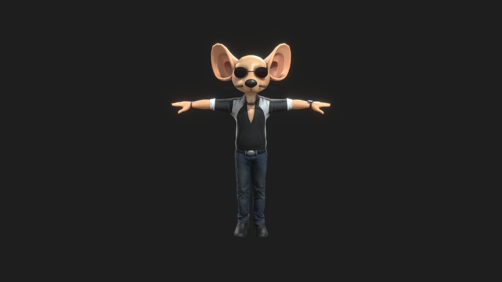 Male Mouse Character Rigged - 3D model by devakrishna.art [163a14b ...