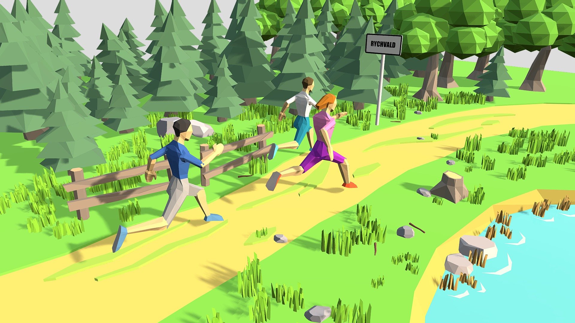 Runners scenery - 3D model by walder83 [163c28b] - Sketchfab