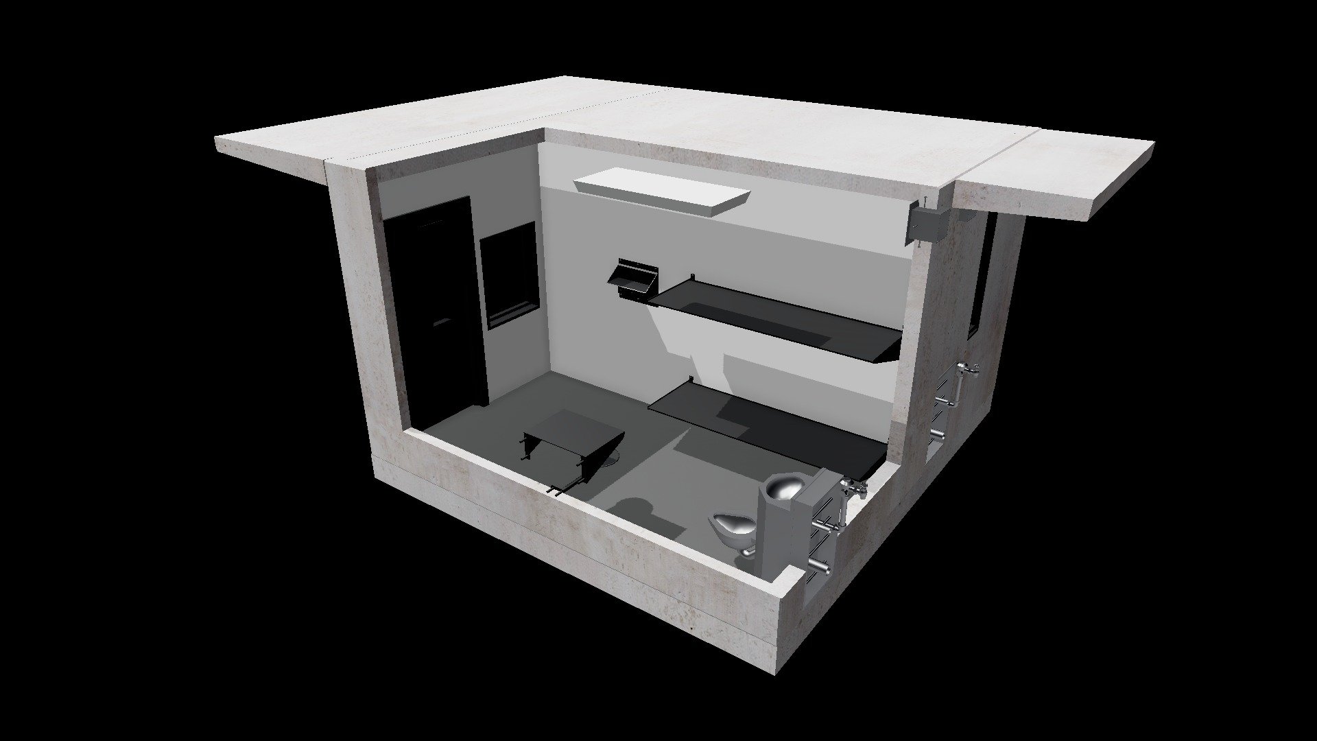 Precast Prison Cell - Rear Chase - 3D model by Oldcastle Infrastructure ...