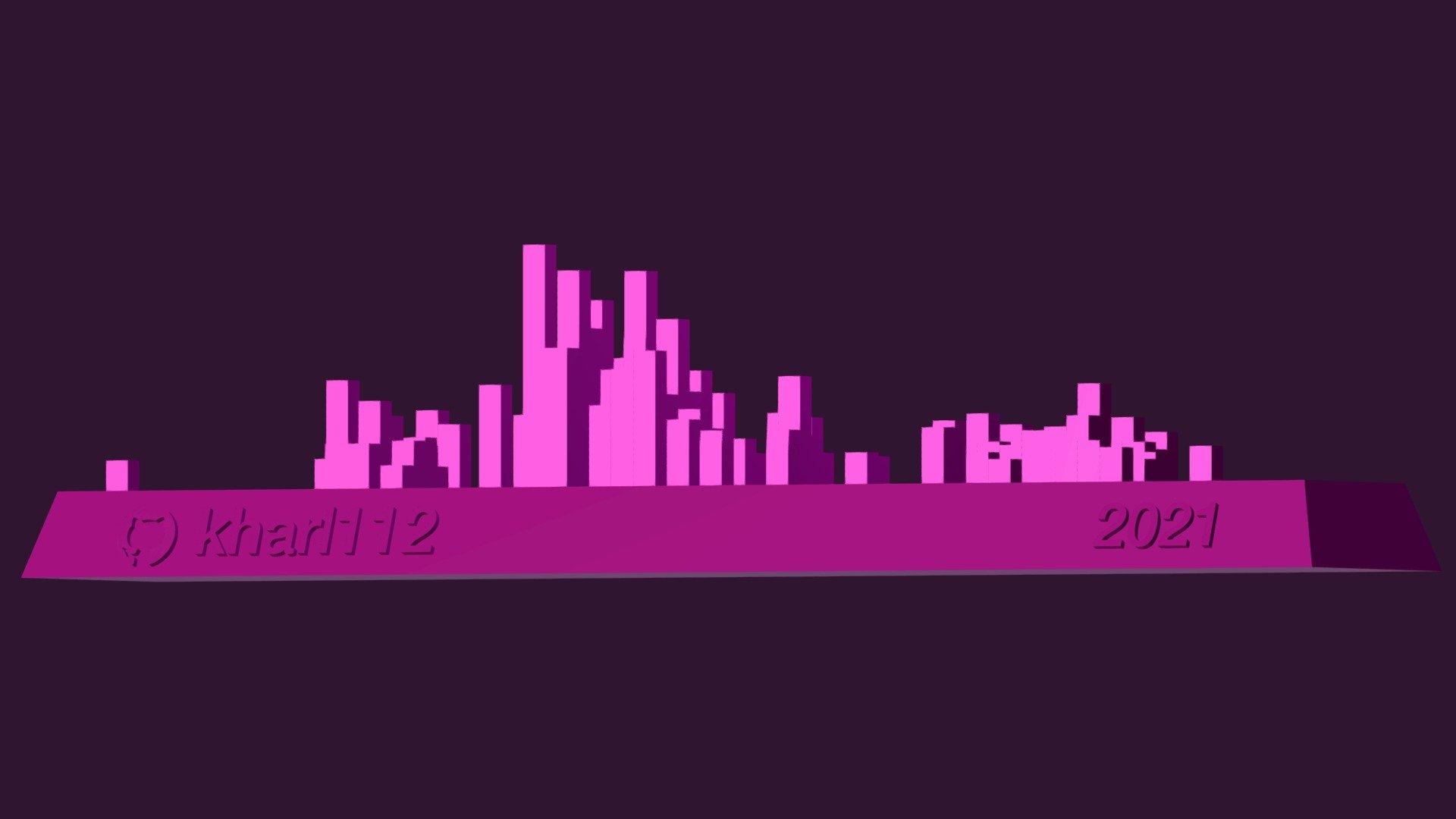 kharl112-2021-Github-Skyline - 3D model by kharl112 [163df97] - Sketchfab