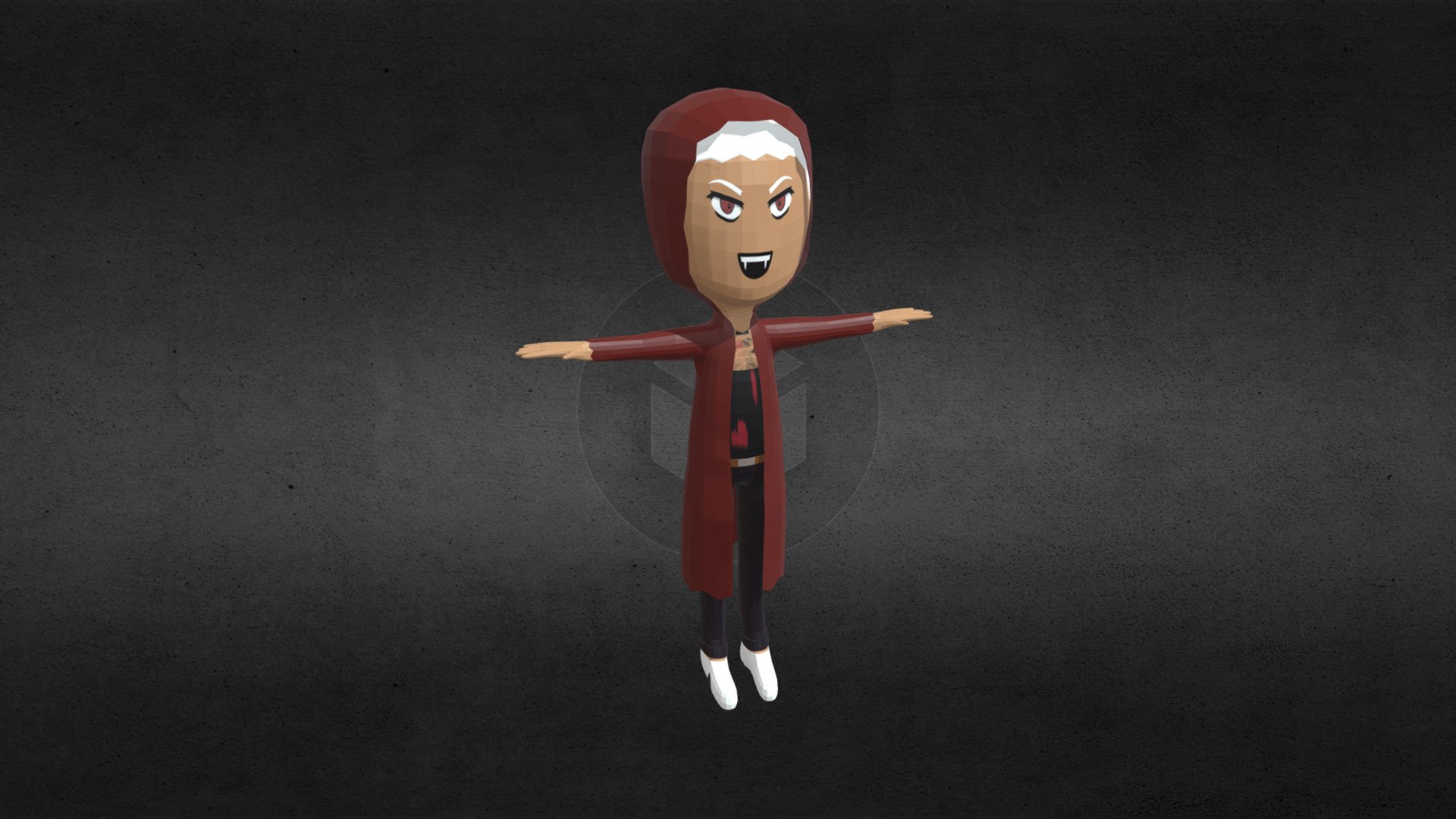 Vampire Mii - Low Poly - 3D model by Léo Mrl (@leomrl) [163f615 ...