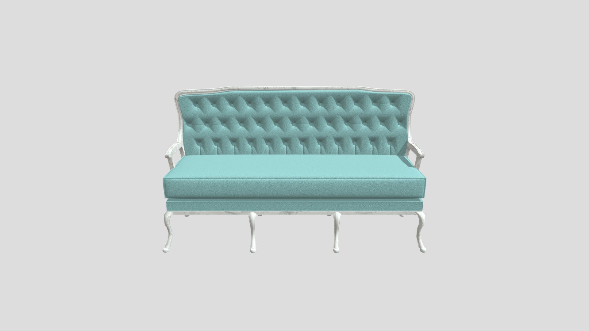 Blue two-seat leather chair - 3D model by Anzu (@anzu_okada) [1640d6b ...