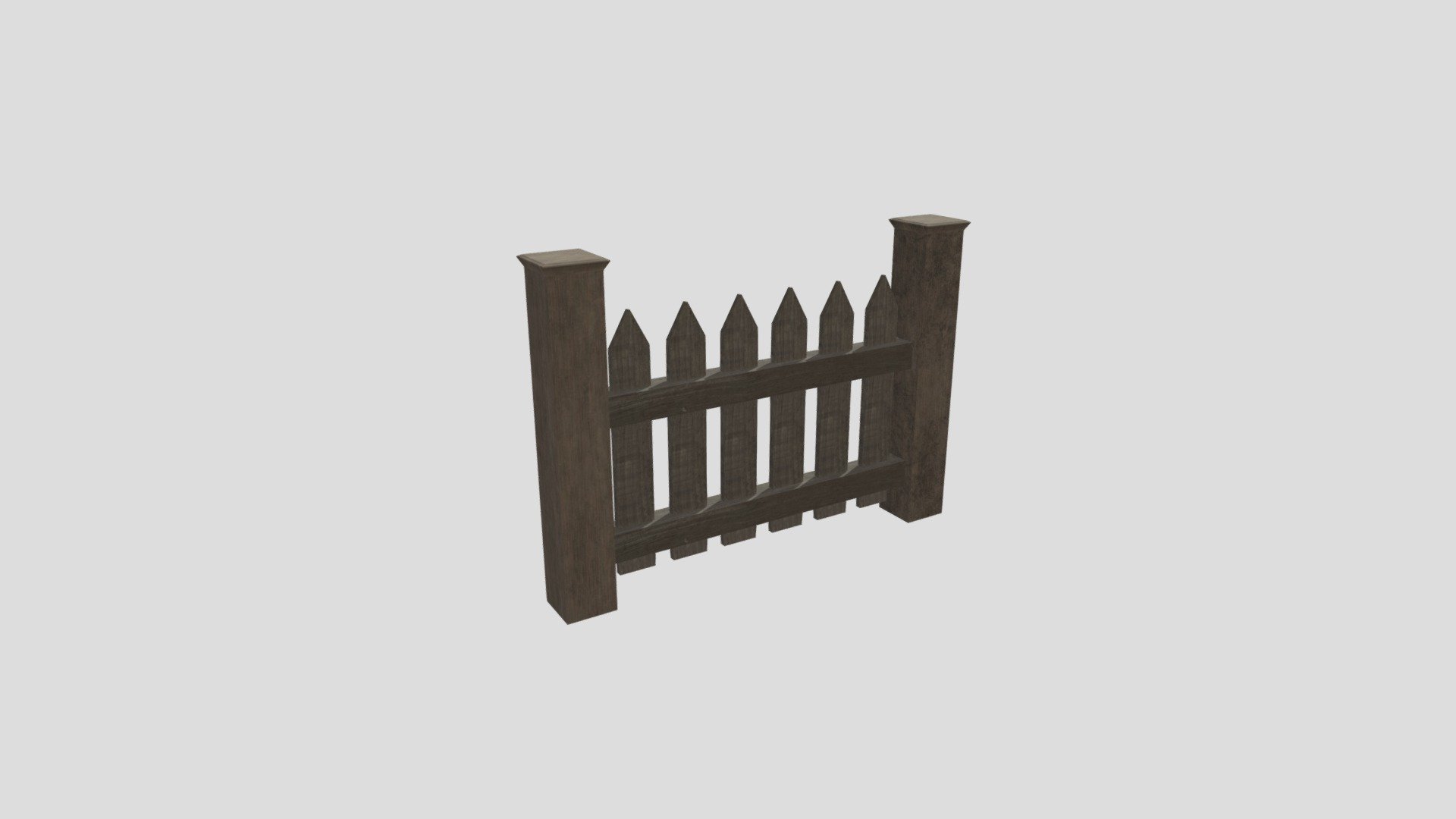 Wooden Fence - Download Free 3D model by Yiğit Uslu (@Lxmoso) [1643f90 ...