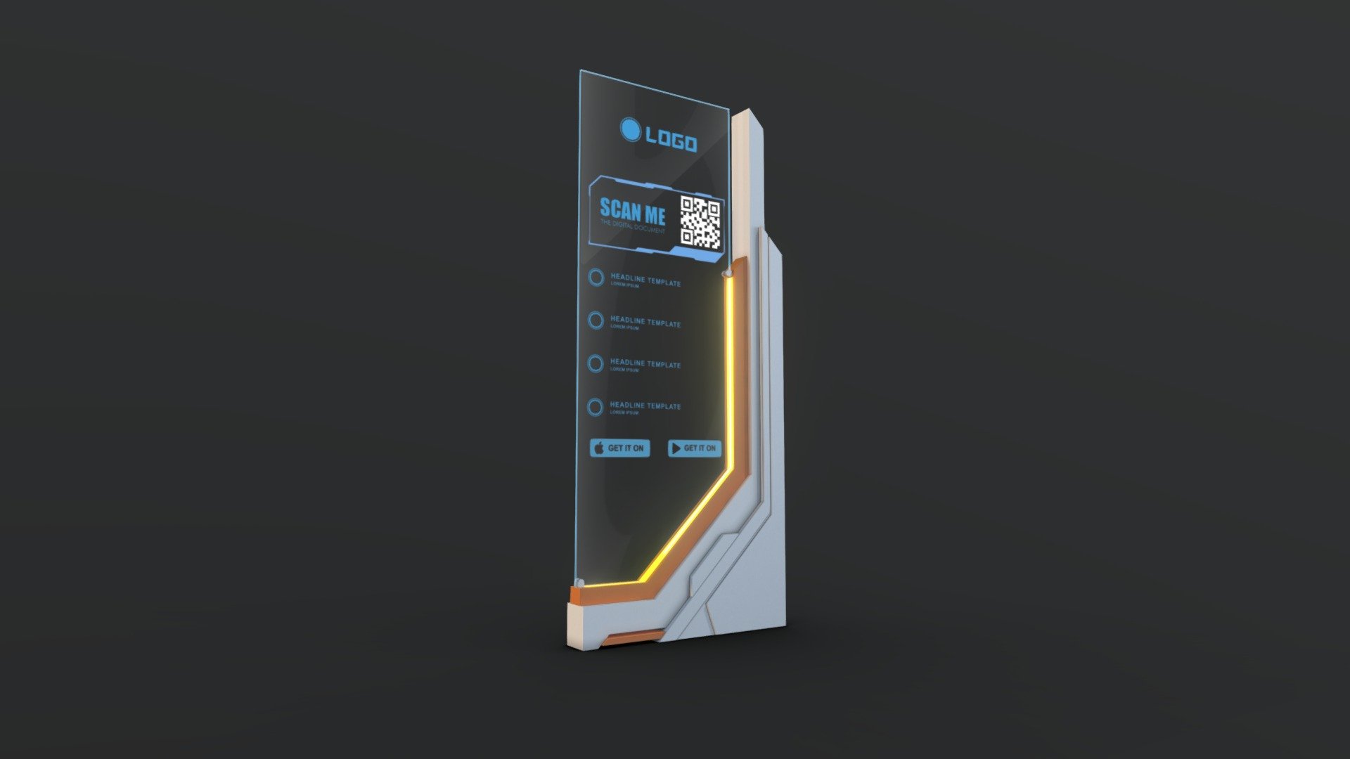 STANDING POSTER 07 - Buy Royalty Free 3D model by fasih.lisan [1645fc2 ...