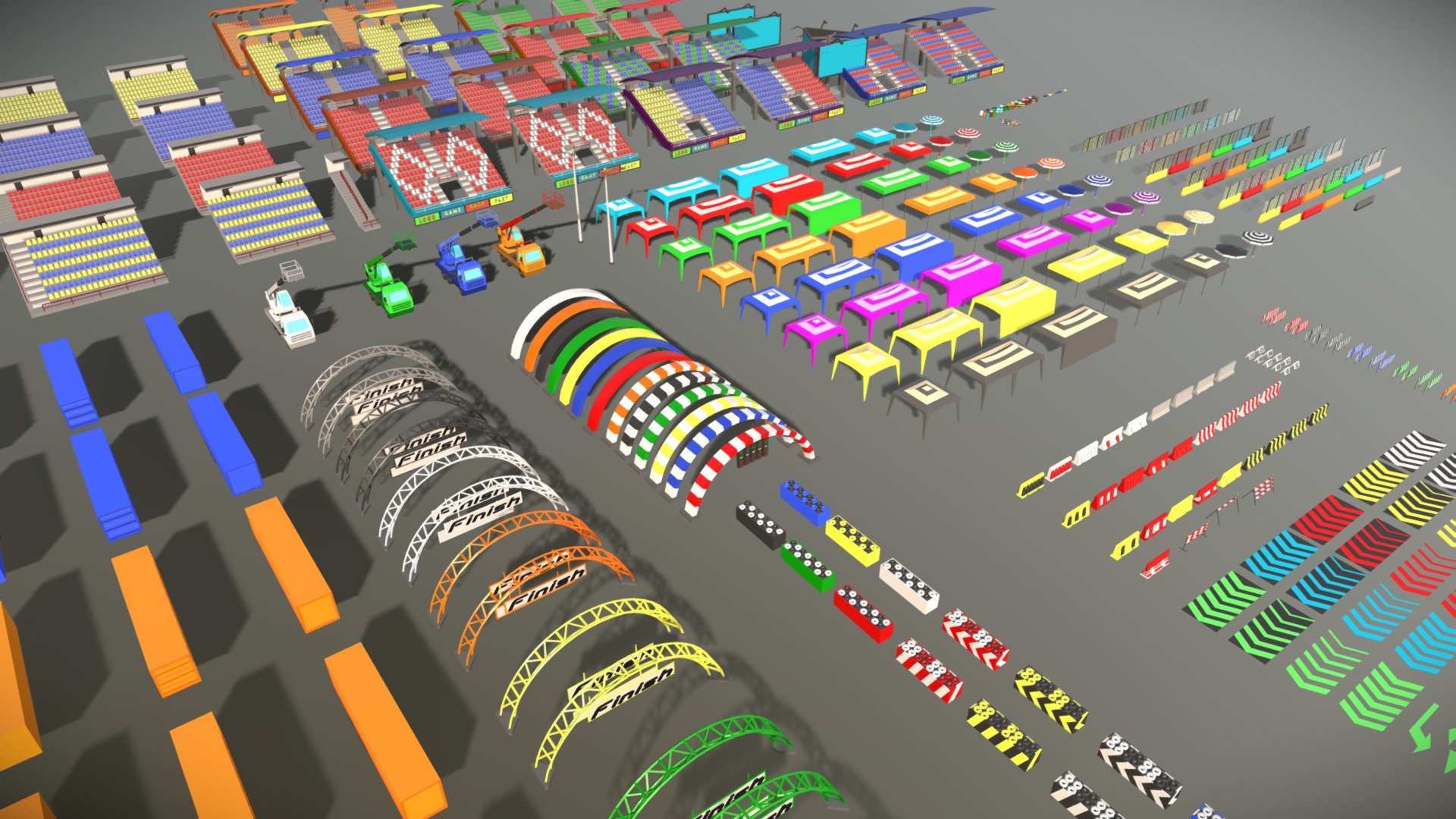 Props for Track Environment - 3D model by Bedrill [164905b] - Sketchfab