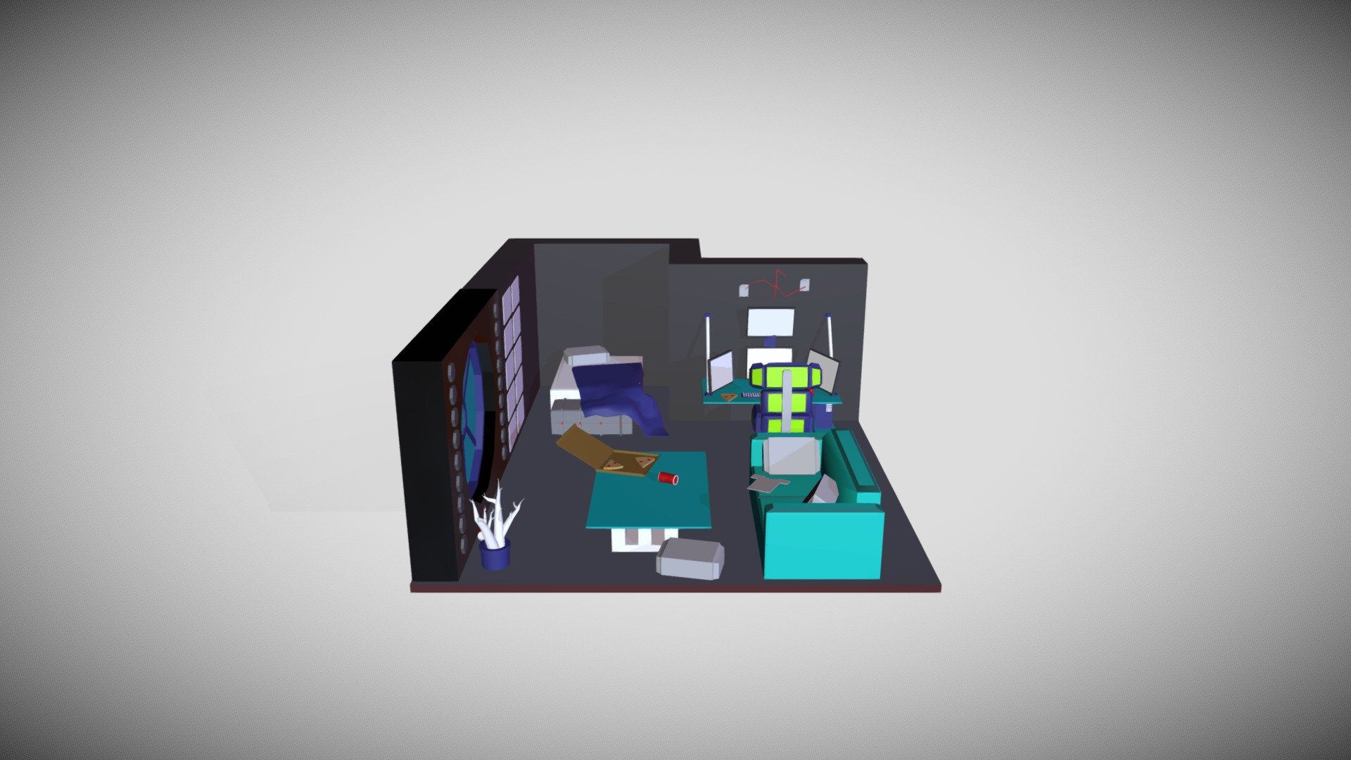 Departamento Gamer - 3D model by JoseRH [164ac21] - Sketchfab