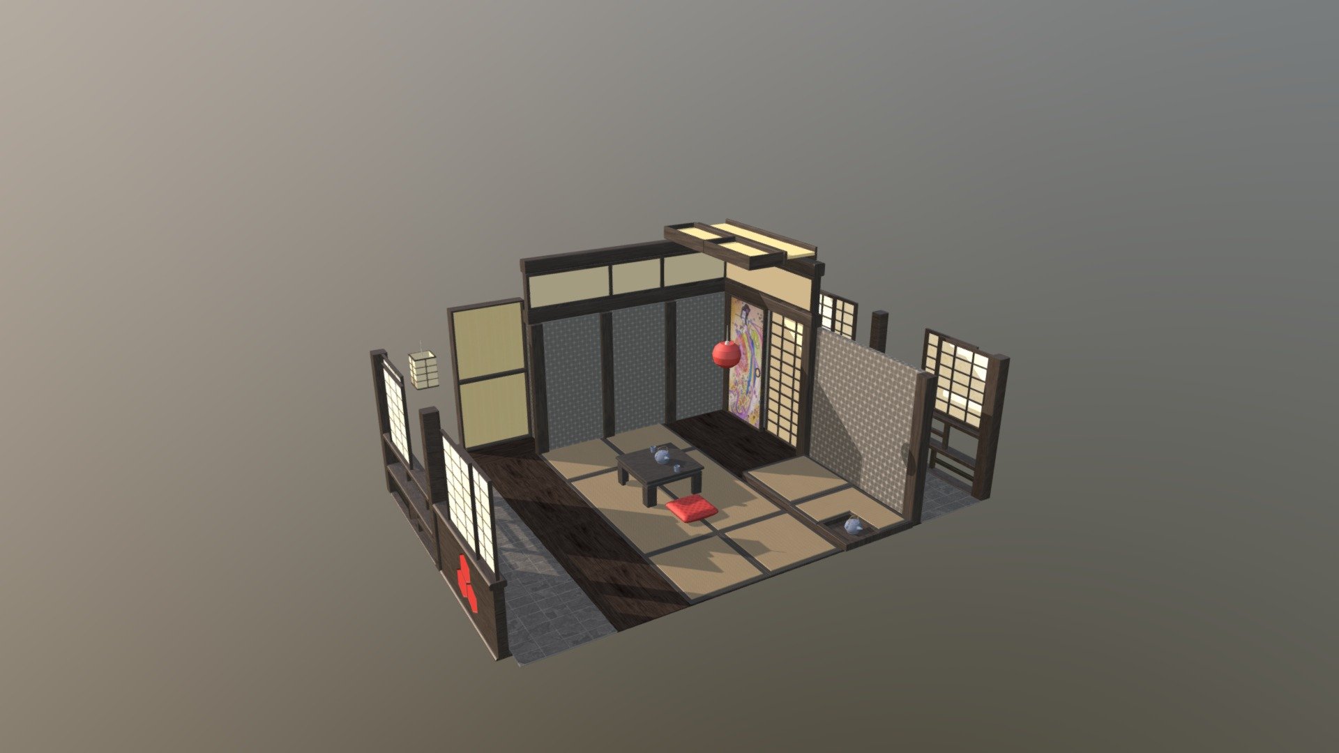 Modular Props "Tea House" - 3D model by eawilson3 [164b19d] - Sketchfab