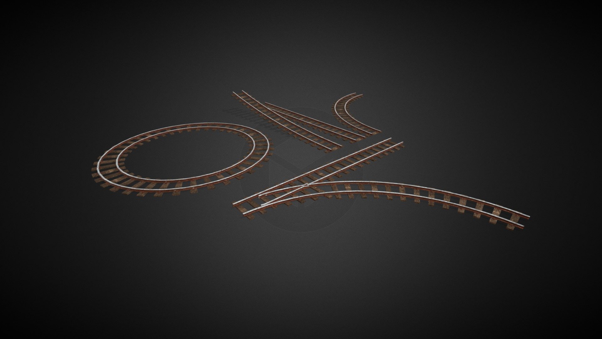 Rails pack - Download Free 3D model by Daniel Yaroshenko (@yarodan ...
