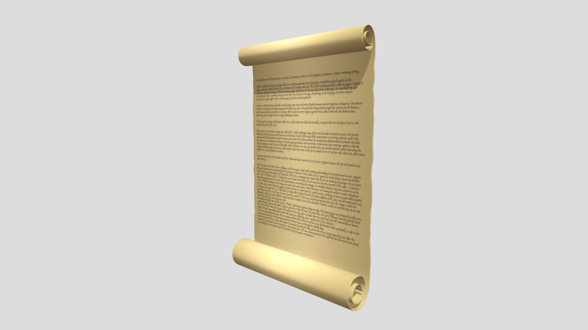 Scroll - Buy Royalty Free 3D model by Ed+ (@EDplus) [164f9da ...