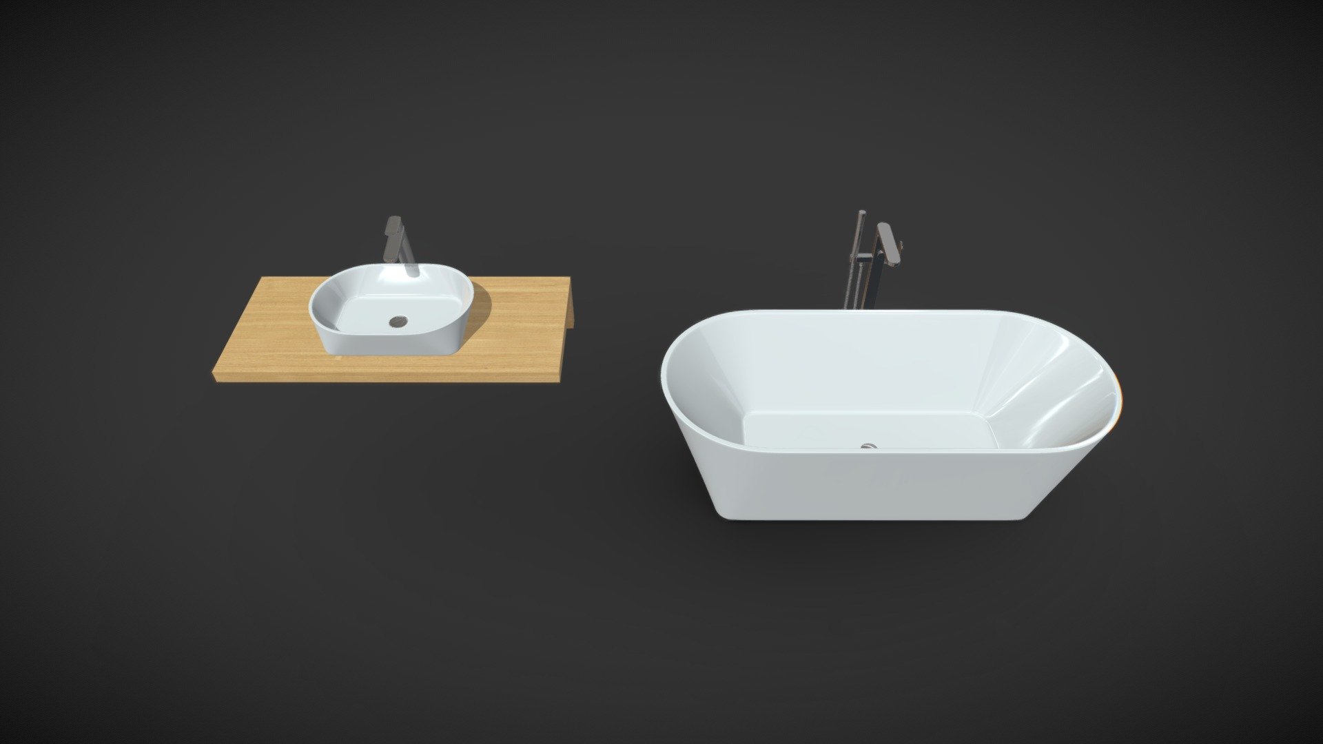 Bath and Sink RAVAK Solo - Buy Royalty Free 3D model by madMIX [16519be ...