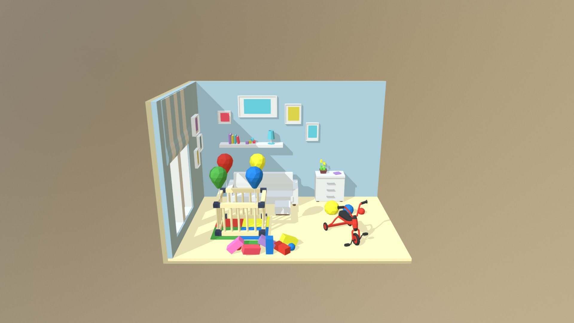 Kids Room - Buy Royalty Free 3D model by WorkingClassGames [1653bdb ...