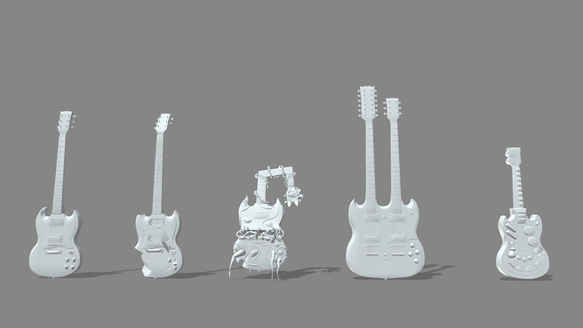 Guitars [HW: Secondary forms] - Download Free 3D model by TAIDJU ...