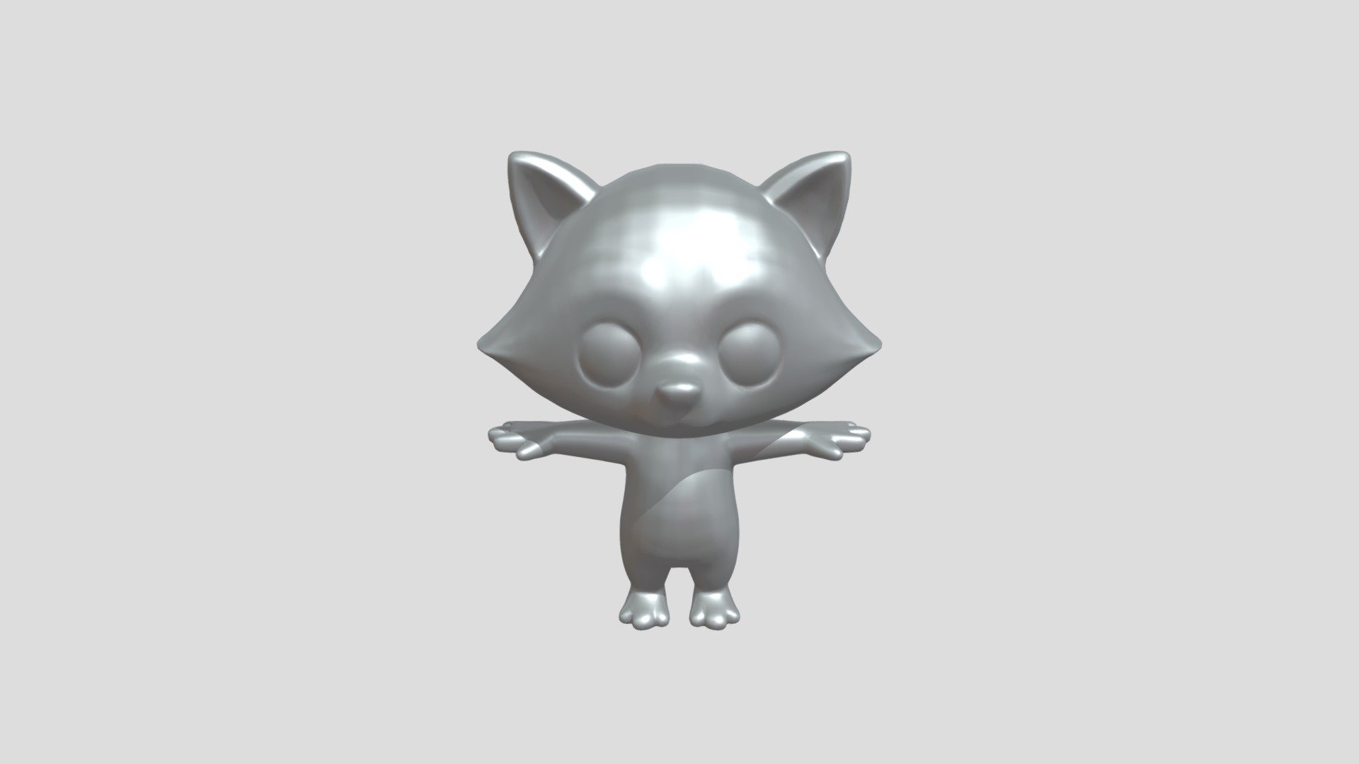 cute raccoon character - 3D model by Vorlock [1657367] - Sketchfab