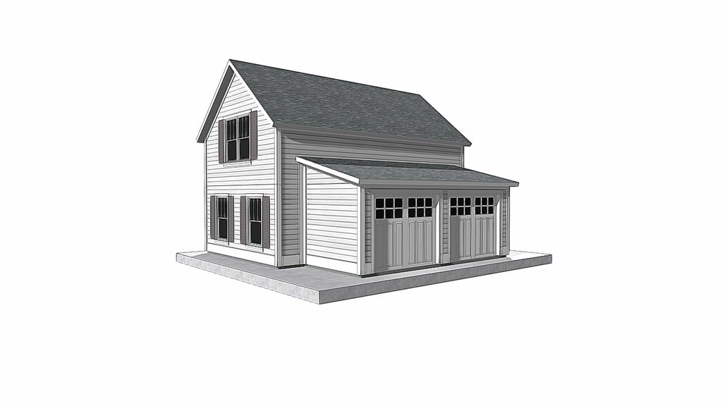 2 car garage with single Guest suite - 3D model by Gavigan Group ...