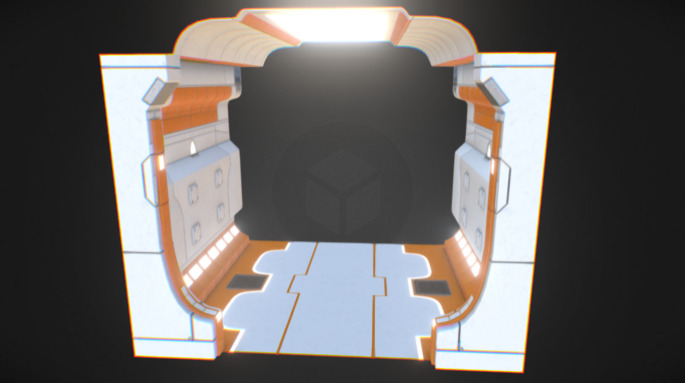 Space Corridor Tileable - 3D model by Lathander [165a56c] - Sketchfab