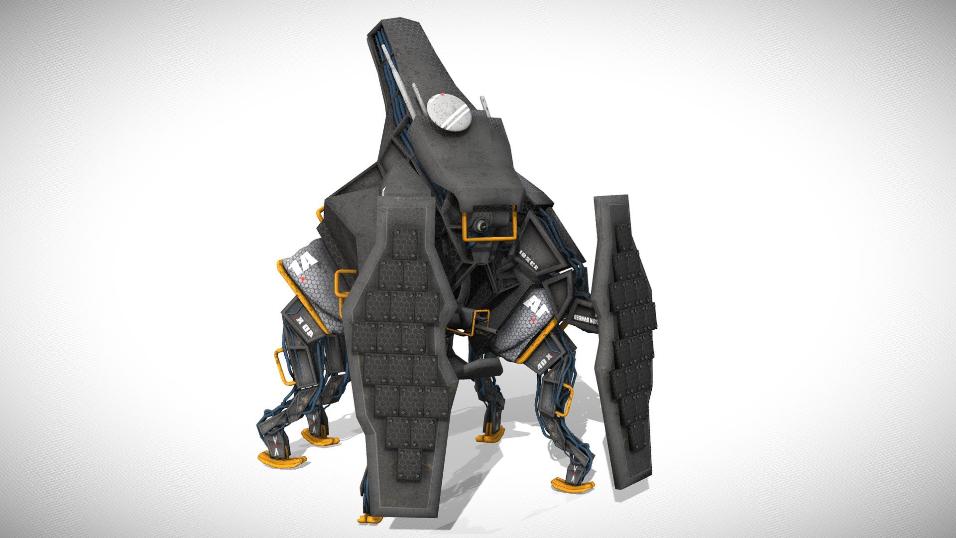 Robot concept "shild basher" - Download Free 3D model by honky ...