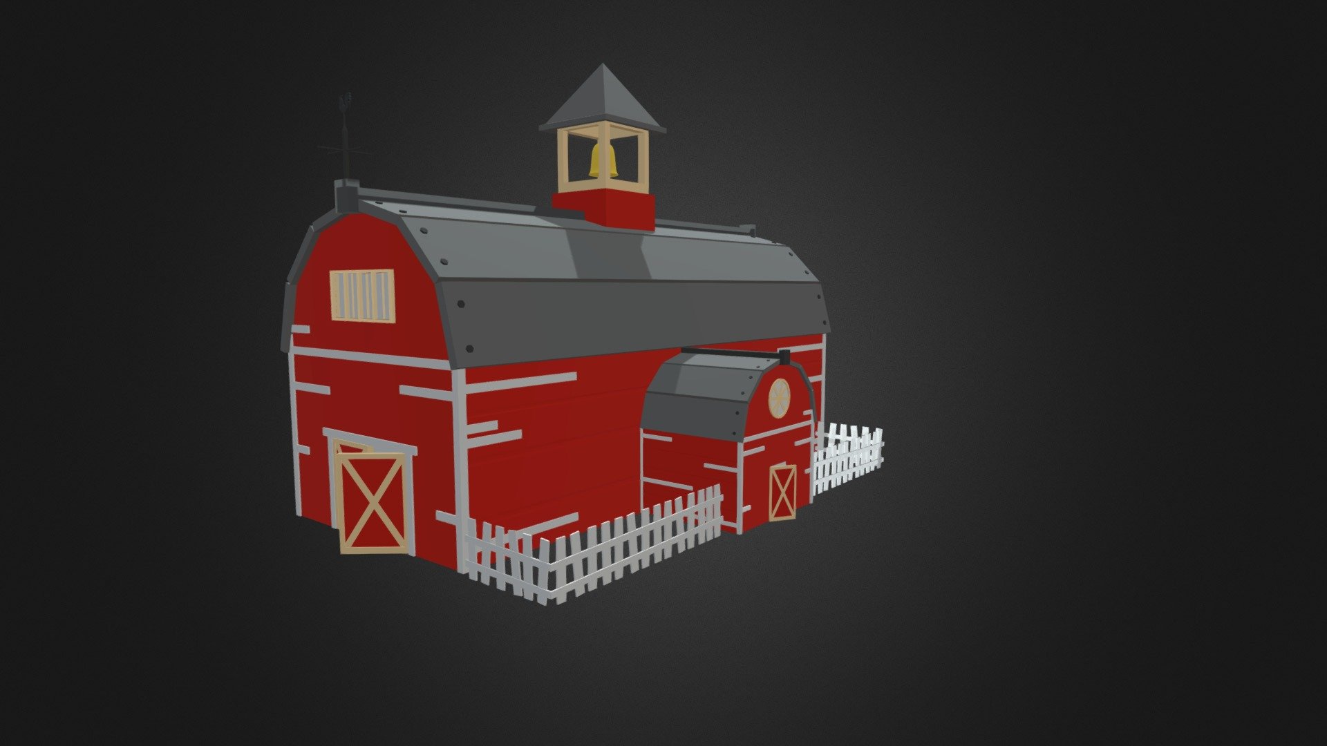 Farm Barn - Low poly farm barn model - Download Free 3D model by ...