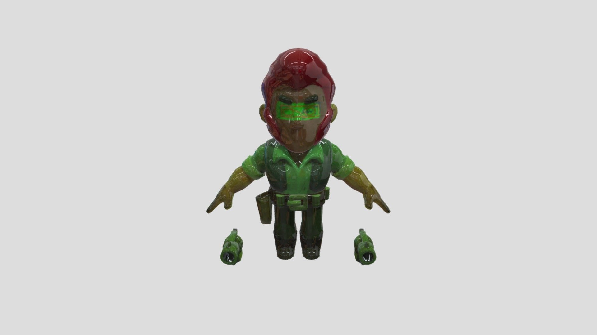 Colt NEW Supercell Make Skin - 3D model by Nita_2 [165f5d4] - Sketchfab