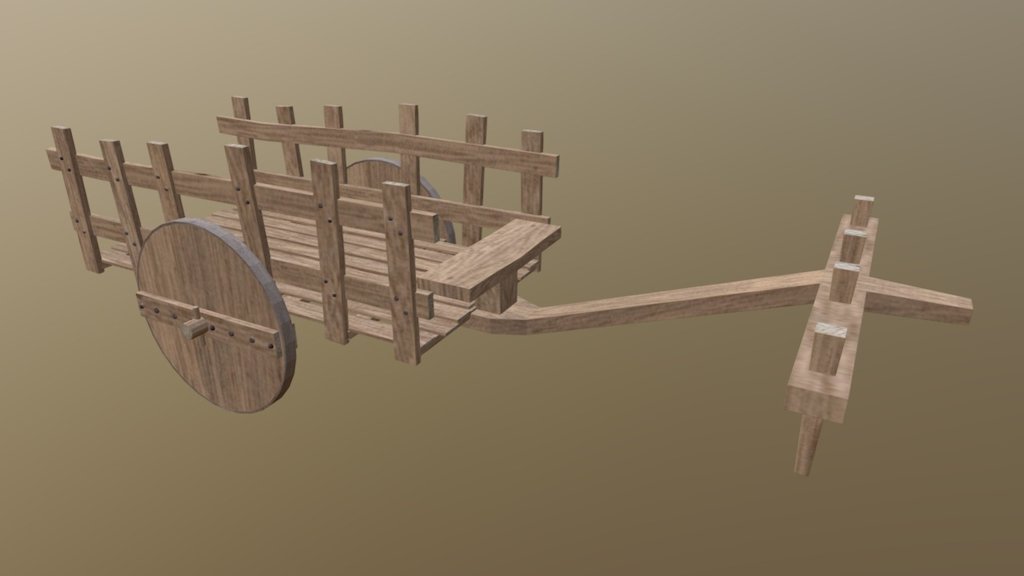 Low Poly Bullcart - 3D model by corvussg [165fb0a] - Sketchfab