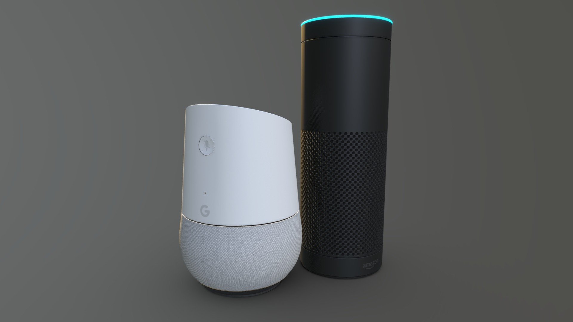 Amazon Echo and Google Home - Buy Royalty Free 3D model by Unconid ...