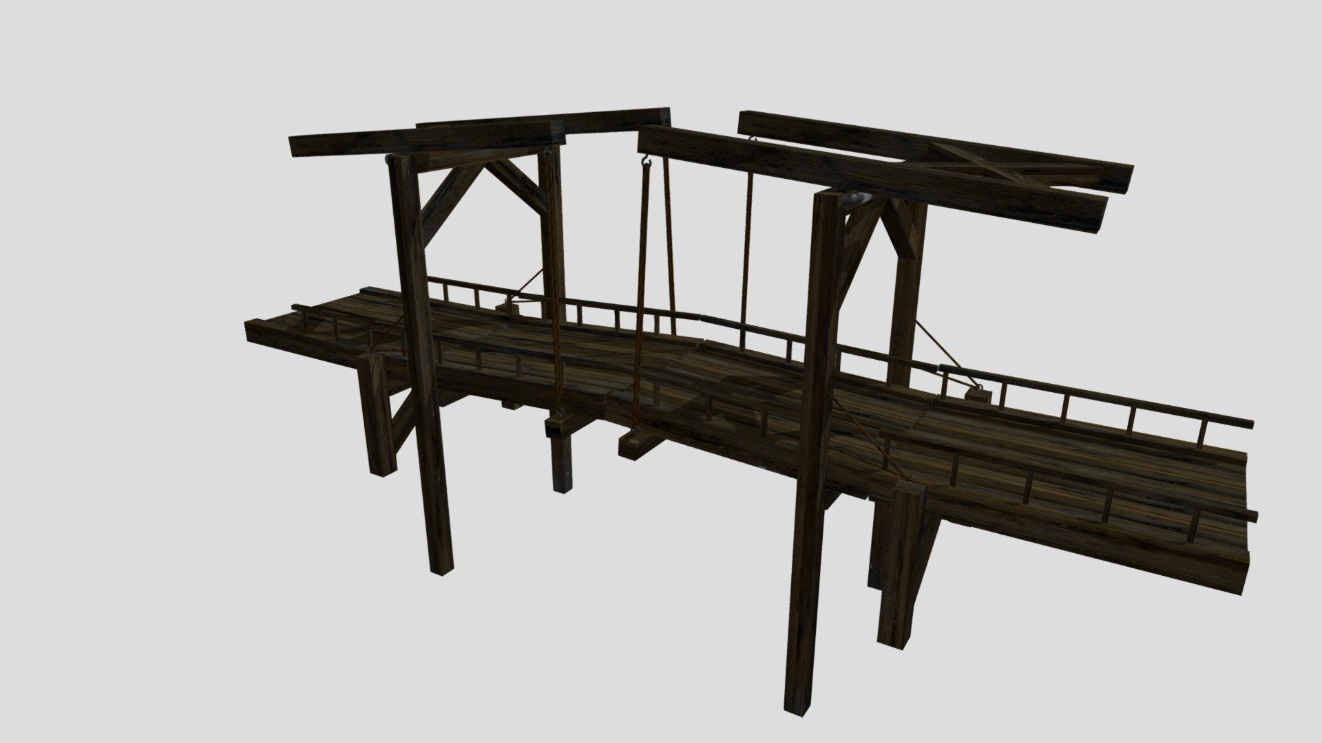 Wooden Drawbridge - Download Free 3D model by LT96 [1663030] - Sketchfab
