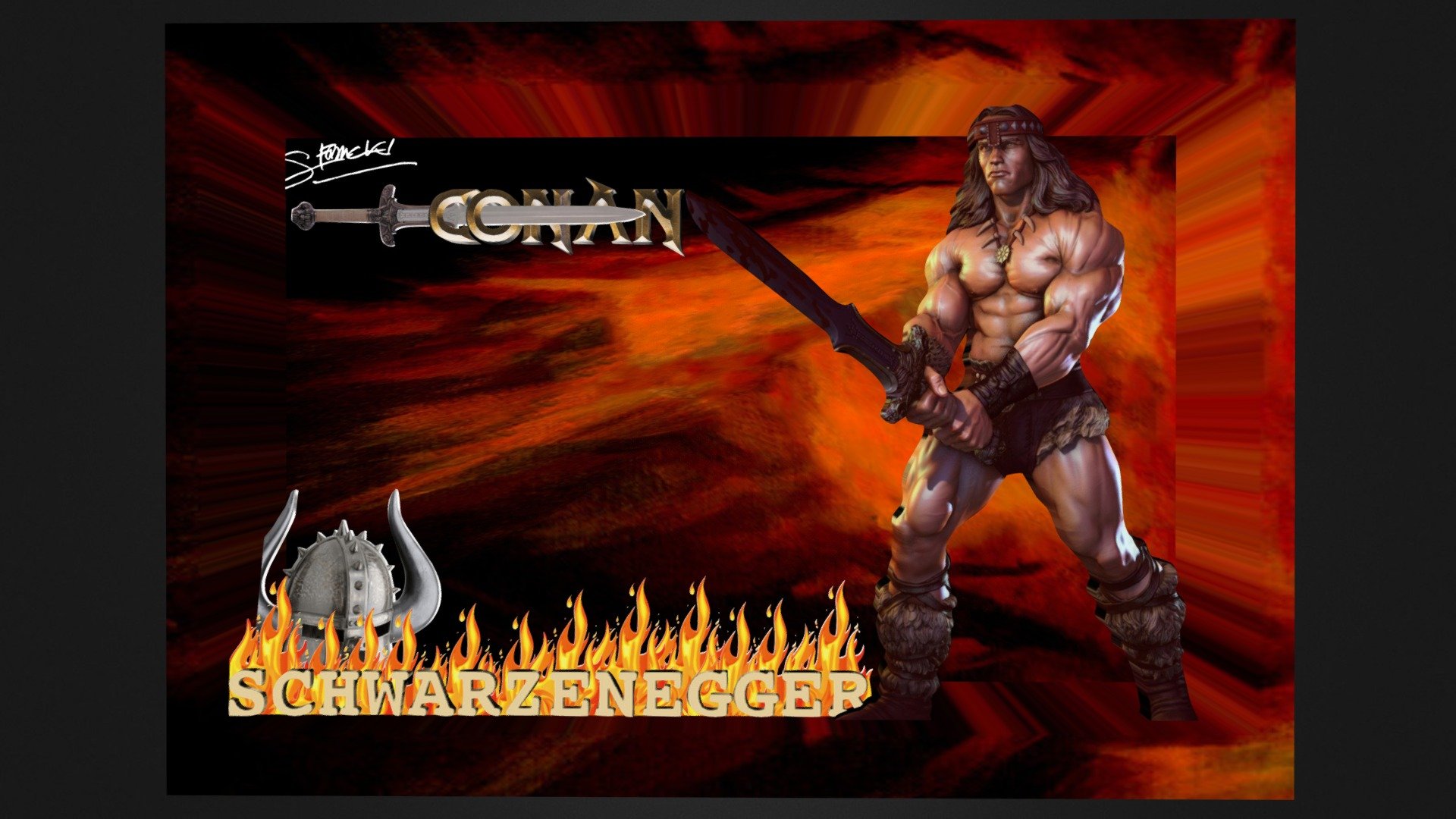 Conan Le Destructeur v2 cadre 3D - 3D model by Art-Conan [1664f76] - Sketchfab